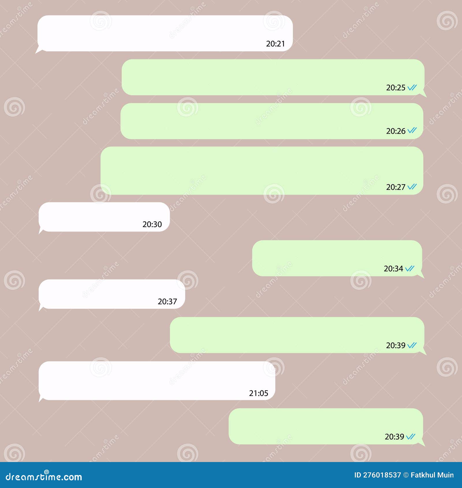 Chat Window. Message, Conversation Concept. Glassmorphism Style. Phone ...