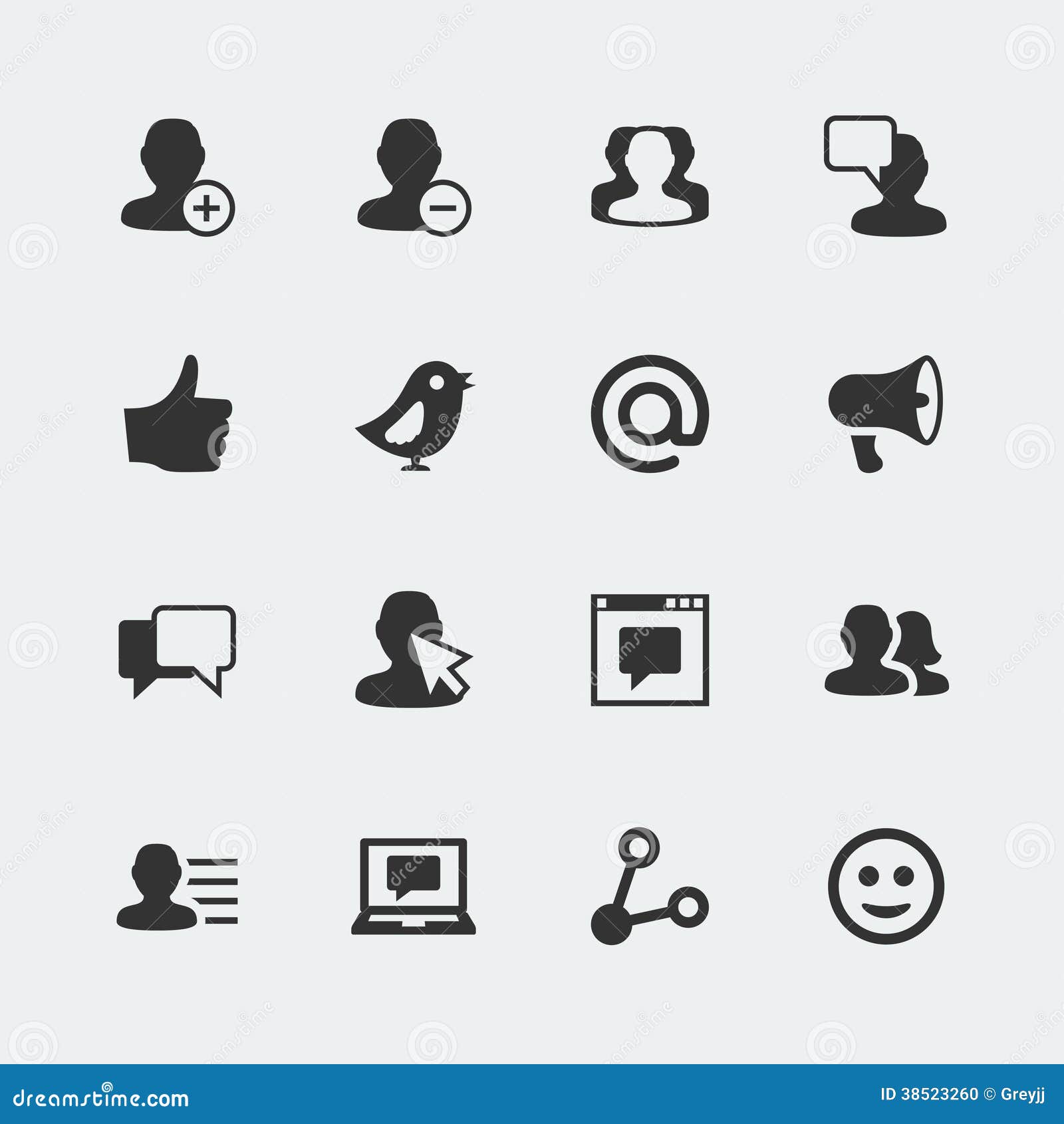 Vector Social Network Icons Set Stock Vector - Illustration of bubble ...