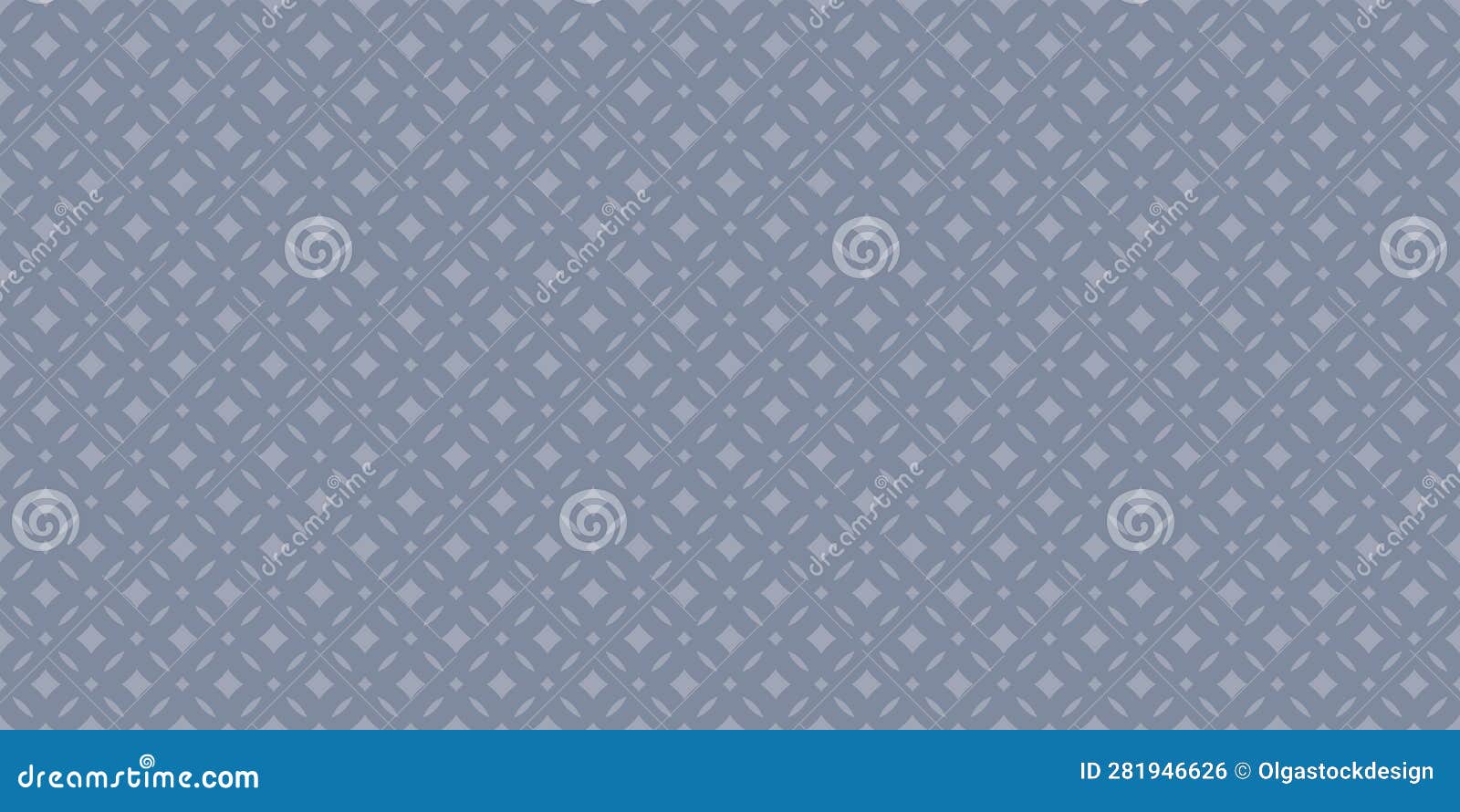 Vector Soft Blue Abstract Floral Seamless Pattern. Delicate Geometric Ornament Stock Vector ...