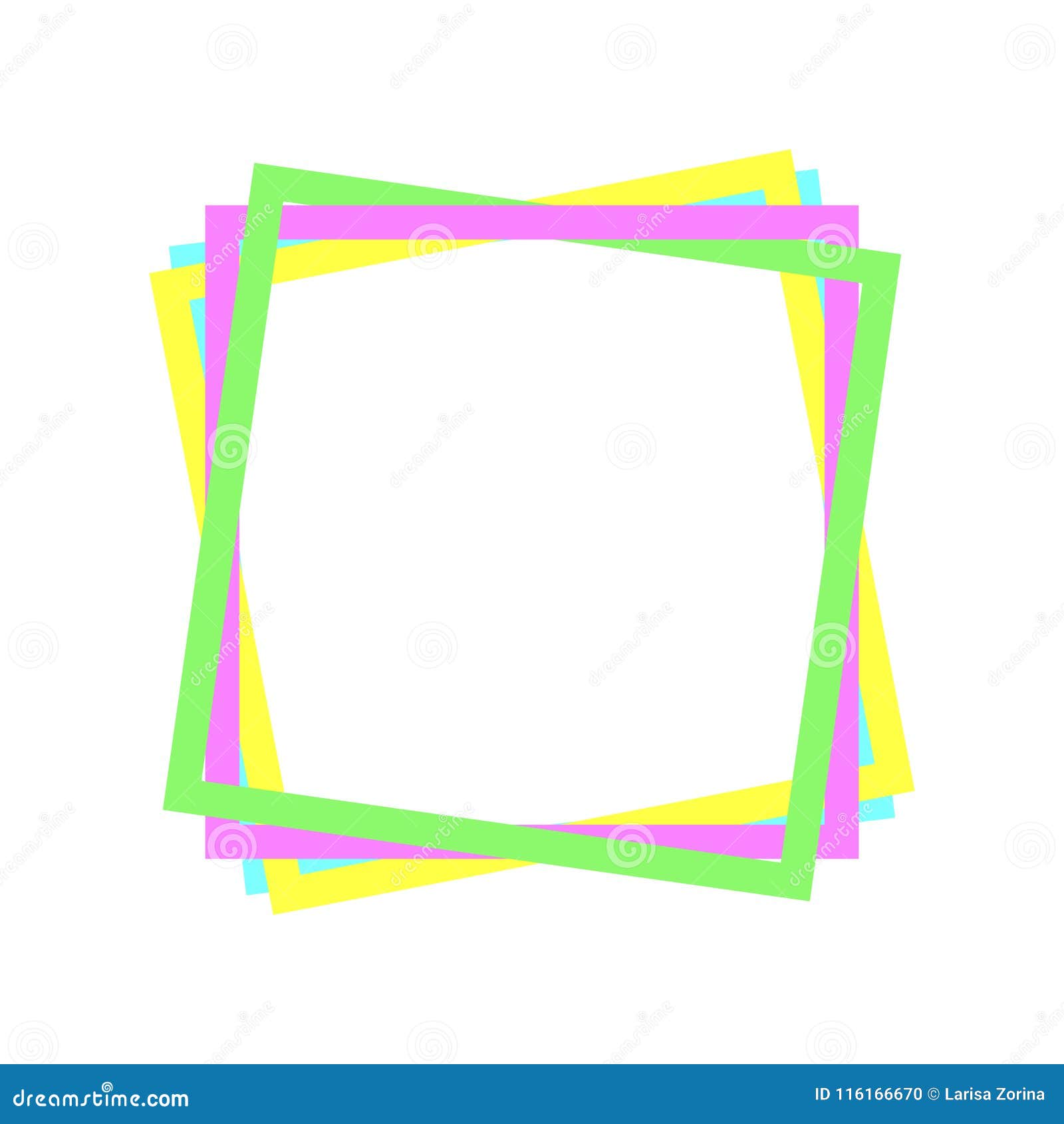 Vector Soft Color Square Frame. Stock Illustration - Illustration of ...