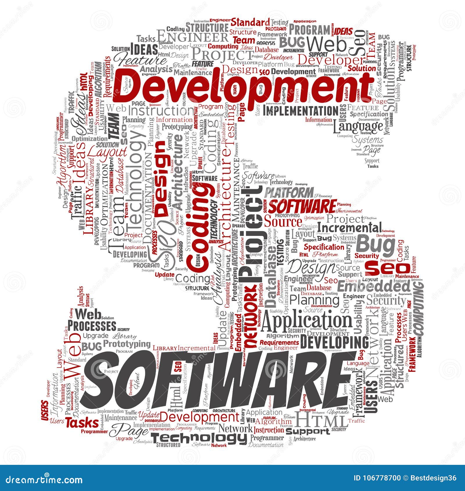Vector Software Development Project Coding Technology Stock Vector ...