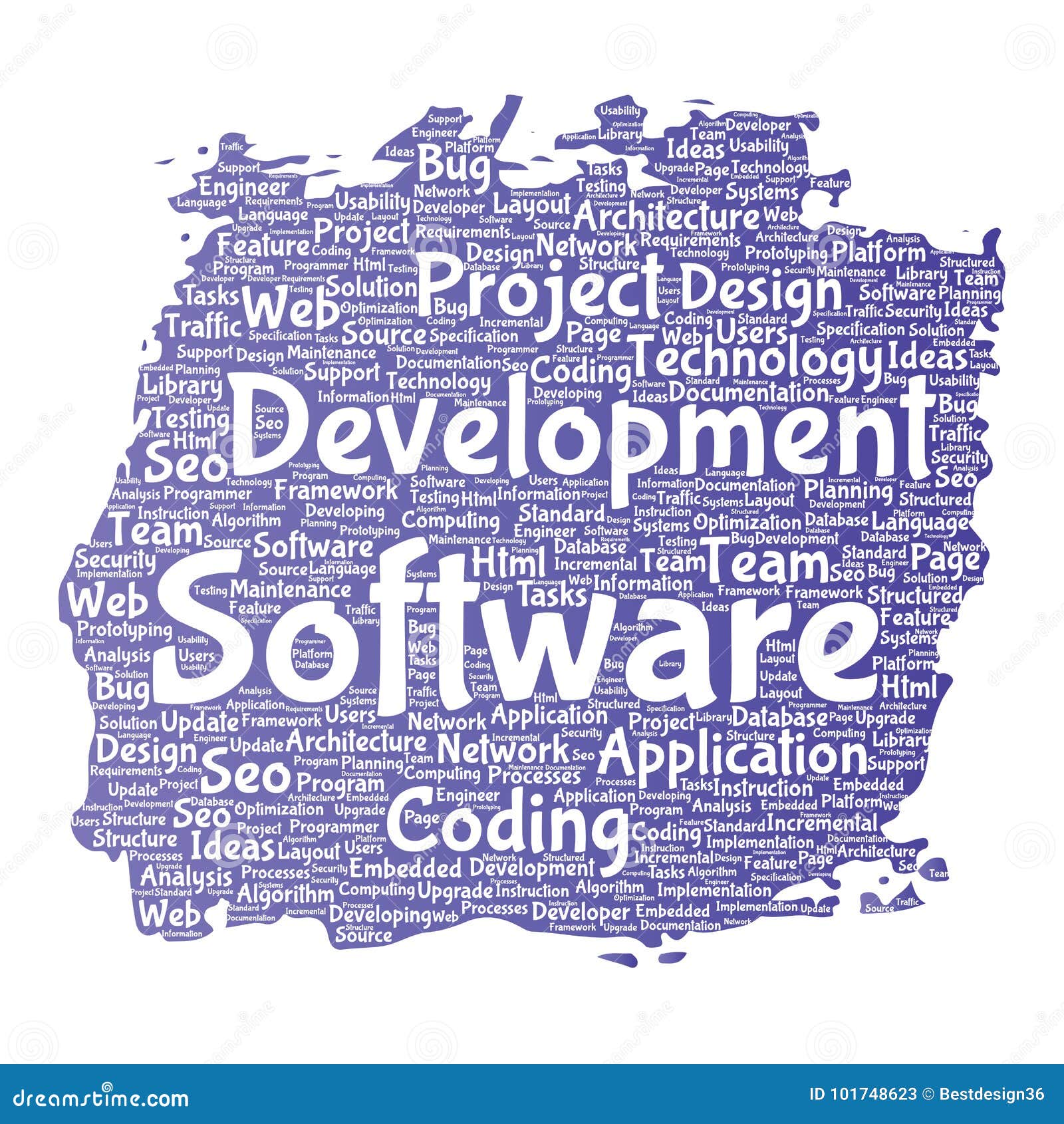 Vector Software Development Project Coding Technology Stock Vector ...