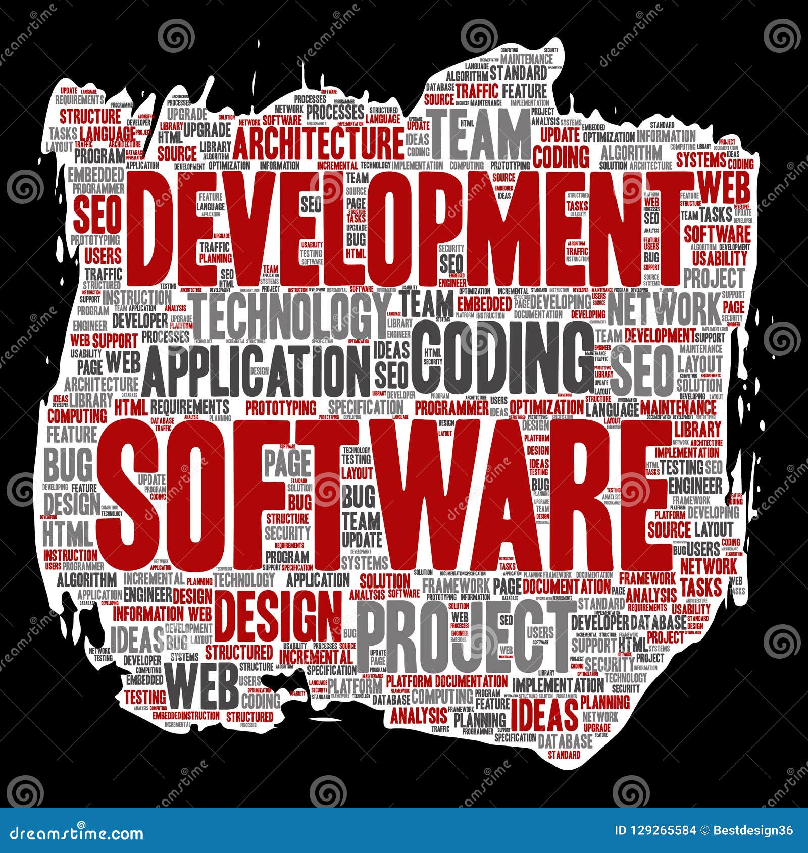 Vector Software Development Project Coding Technology Stock Vector ...