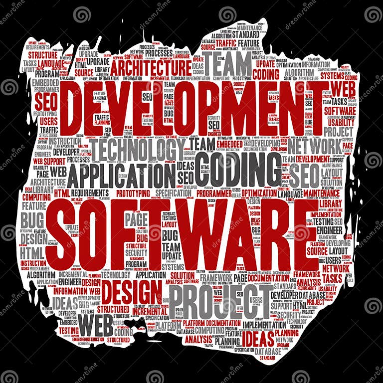 Vector Software Development Project Coding Technology Stock Vector ...