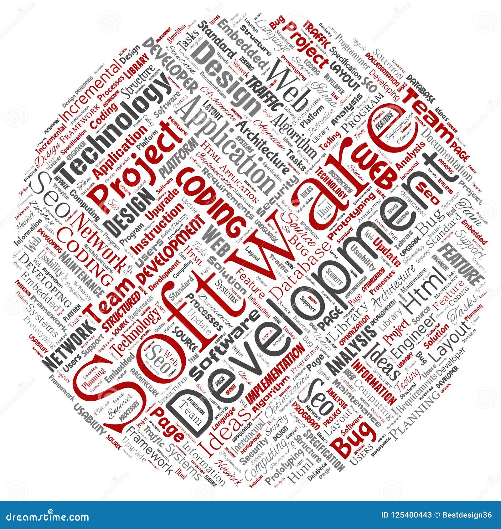 Vector Software Development Project Coding Technology Stock Vector ...