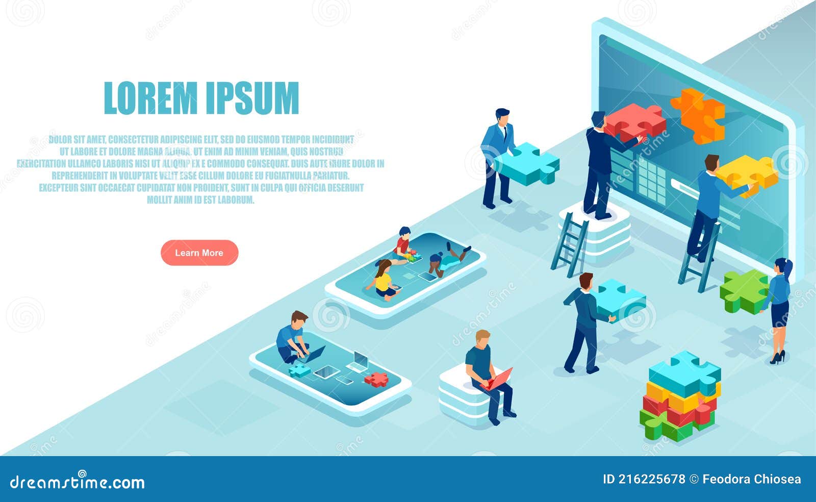 Vector of a Software Engineer Team Developing Mobile App with Children ... Vector of a Software Engineer Team Developing Mobile App with Children ...