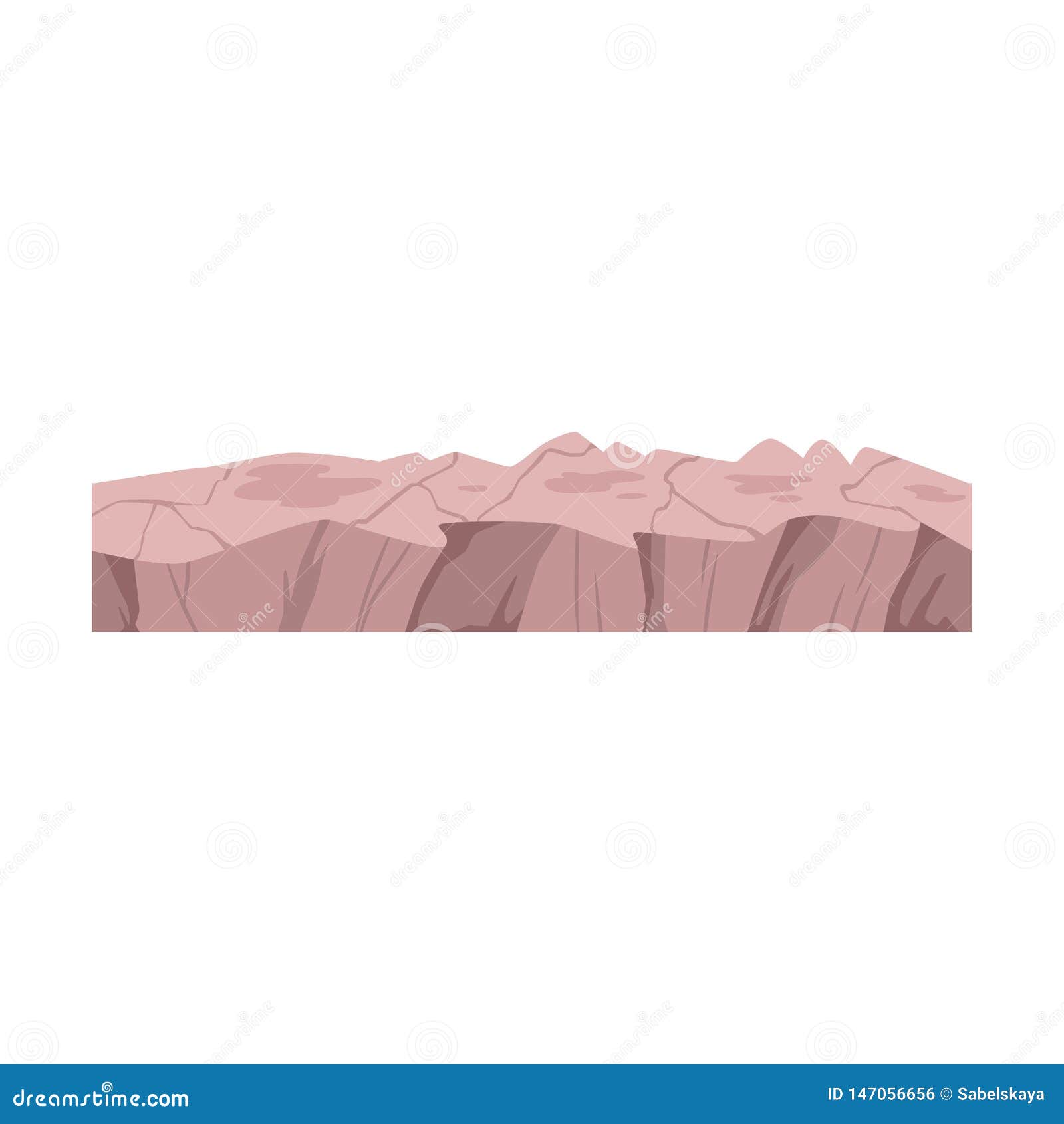 Vector Soil Ground Layers with Grey Rock Surface Stock Vector ...