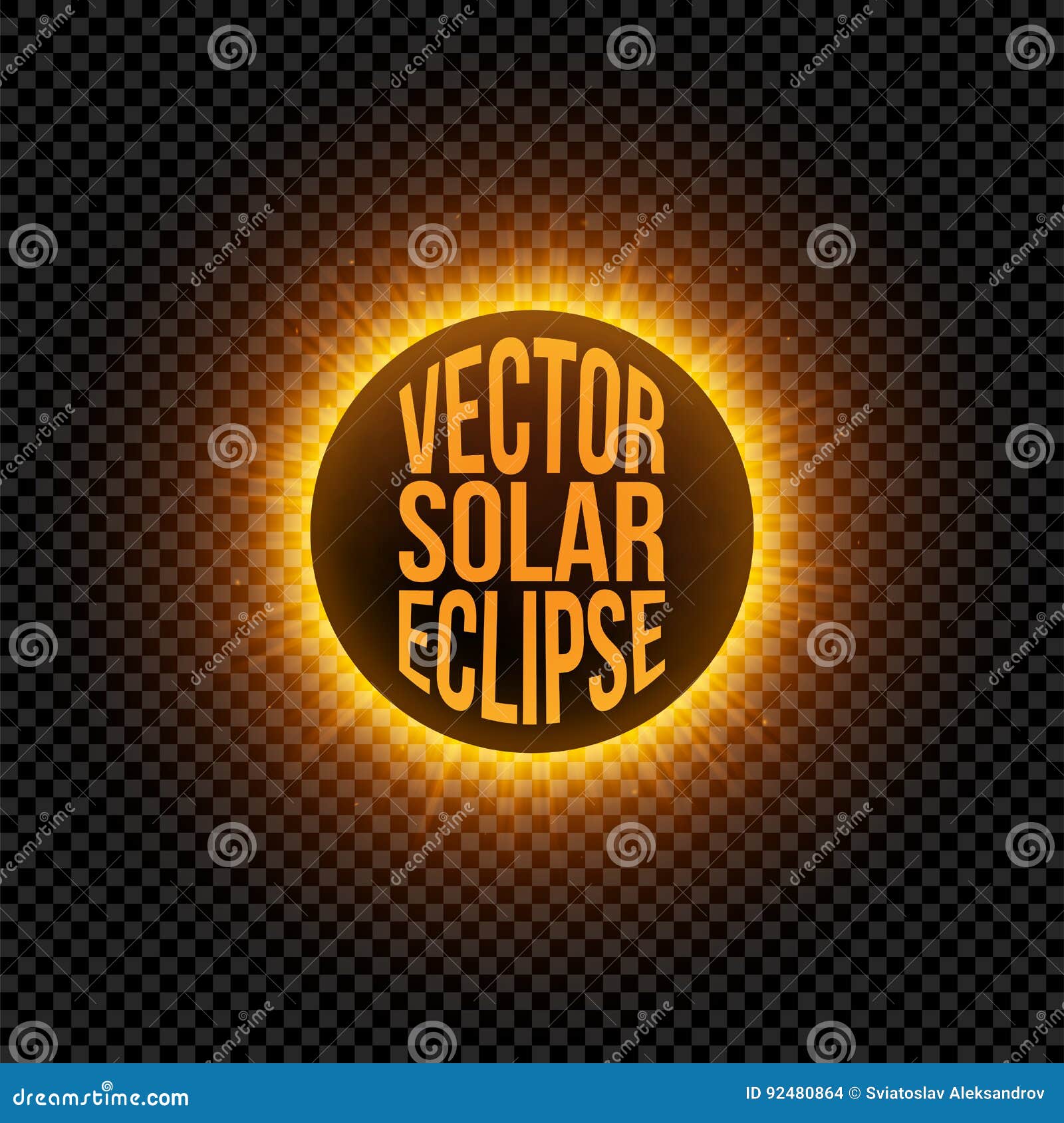 Vector Solar Eclipse Graphic Element Stock Vector - Illustration of ...