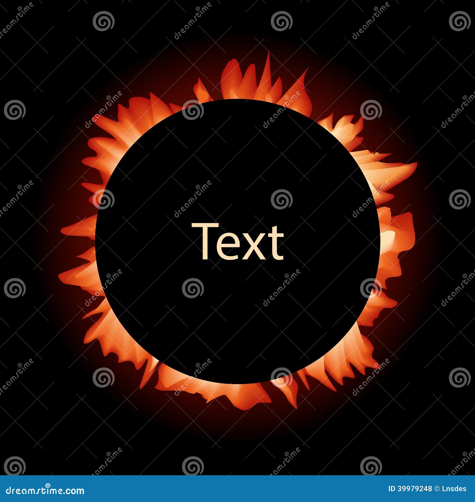 Vector Solar Eclipse with Text Frame Stock Vector - Illustration of ...