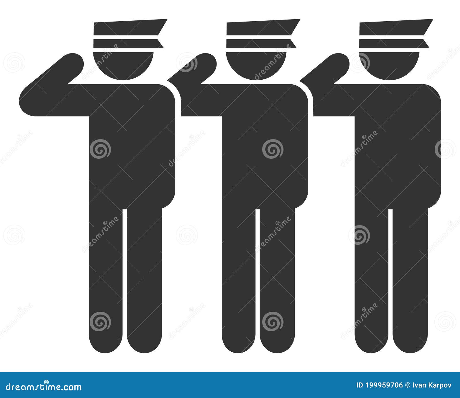 Vector Soldiers Flat Icon Symbol Stock Vector - Illustration of ranger ...