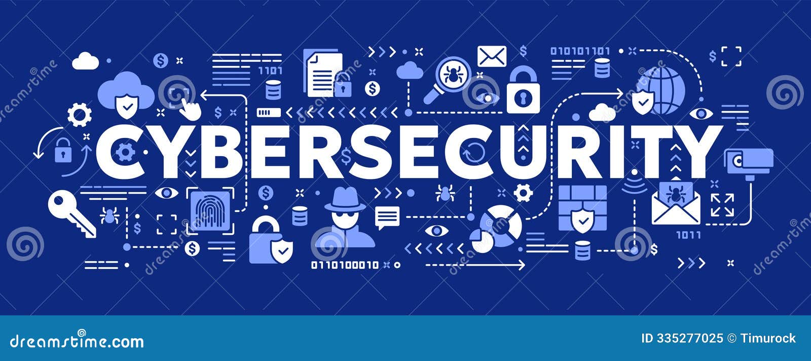 Vector Solid Background of Cyber Security Stock Vector - Illustration ...