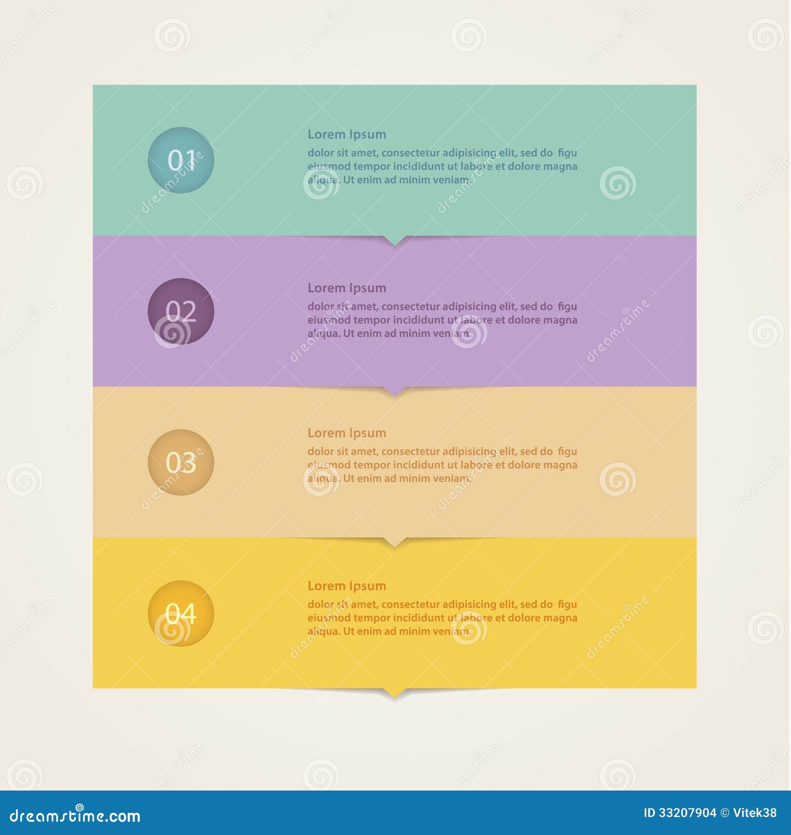 Vector - Solid Box Template, Pointer. Four Colorfully Stripes Wi Stock ... Vector - Solid Box Template, Pointer. Four Colorfully Stripes Wi Stock ...