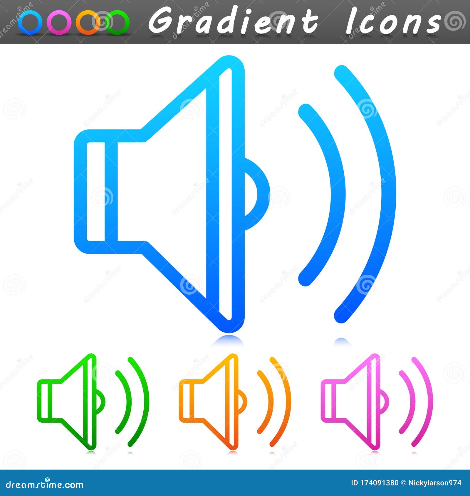 Vector Sound Symbol Icon Design Stock Vector - Illustration of line ...