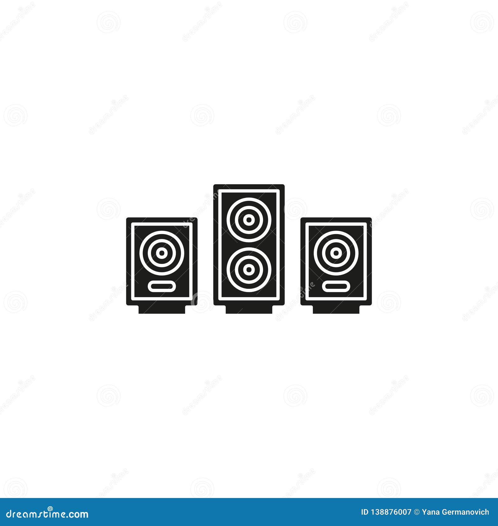 Vector Sound System Speakers - Music Icon Stock Illustration ...