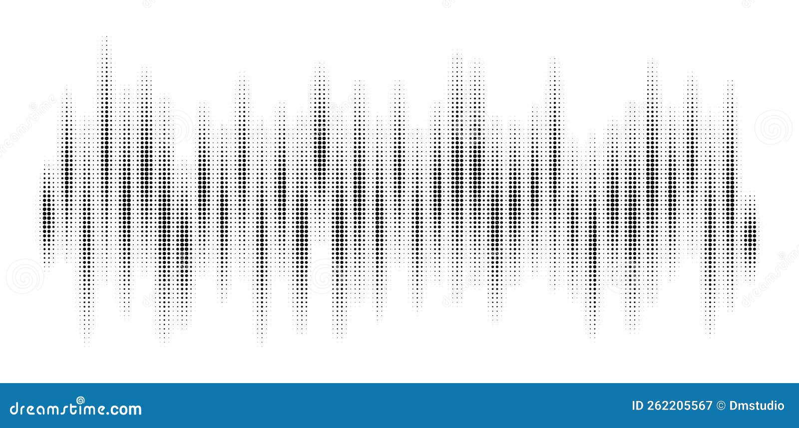 Vector Sound Wave Dotted Graphic Stock Vector - Illustration of song ...