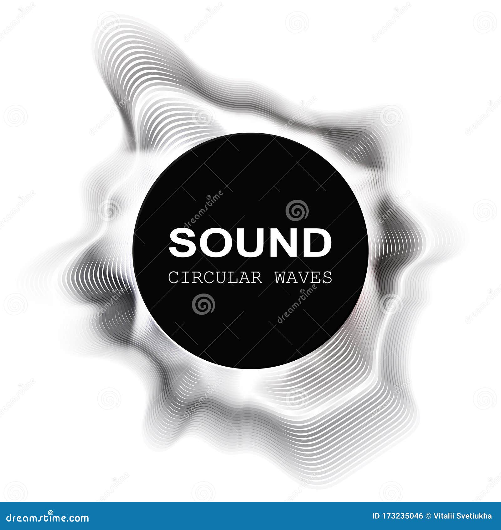 Vector Sound Wave. Radial Equalizer. Dynamic Volume Stock Vector ...