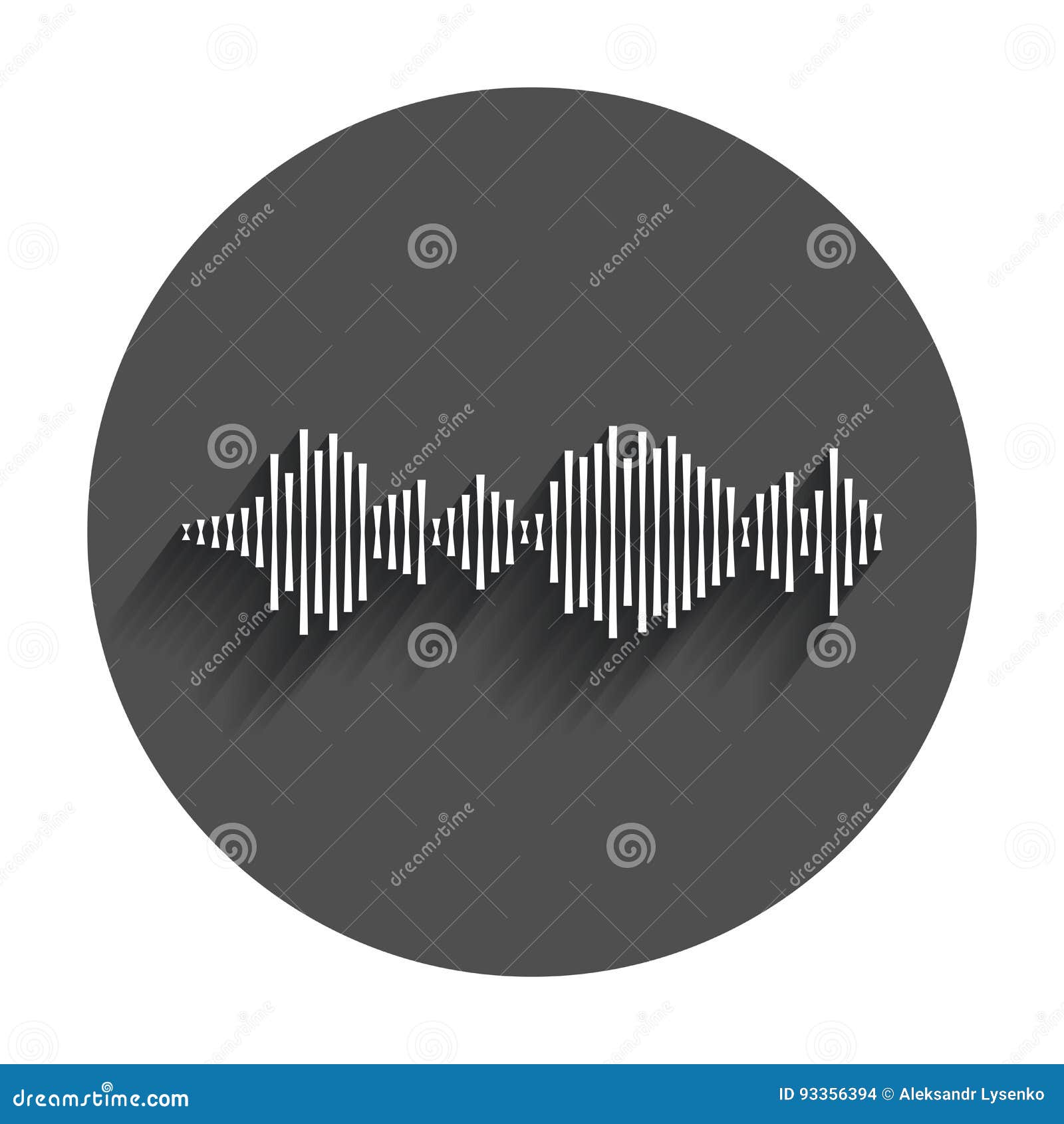 Vector Sound Waveforms Icon. Stock Vector - Illustration of technology ...