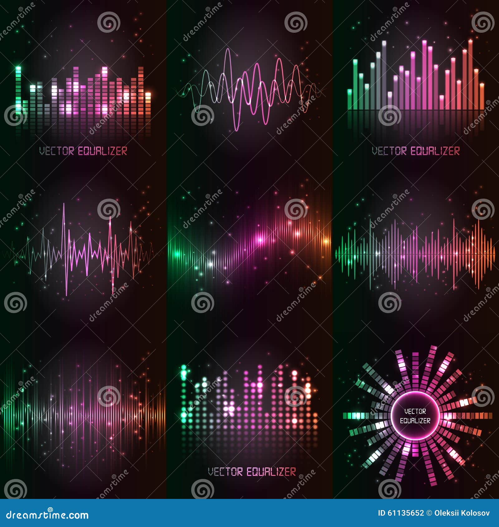 Vector Sound Wave. Processing Circle. Development Process. Buffer ...