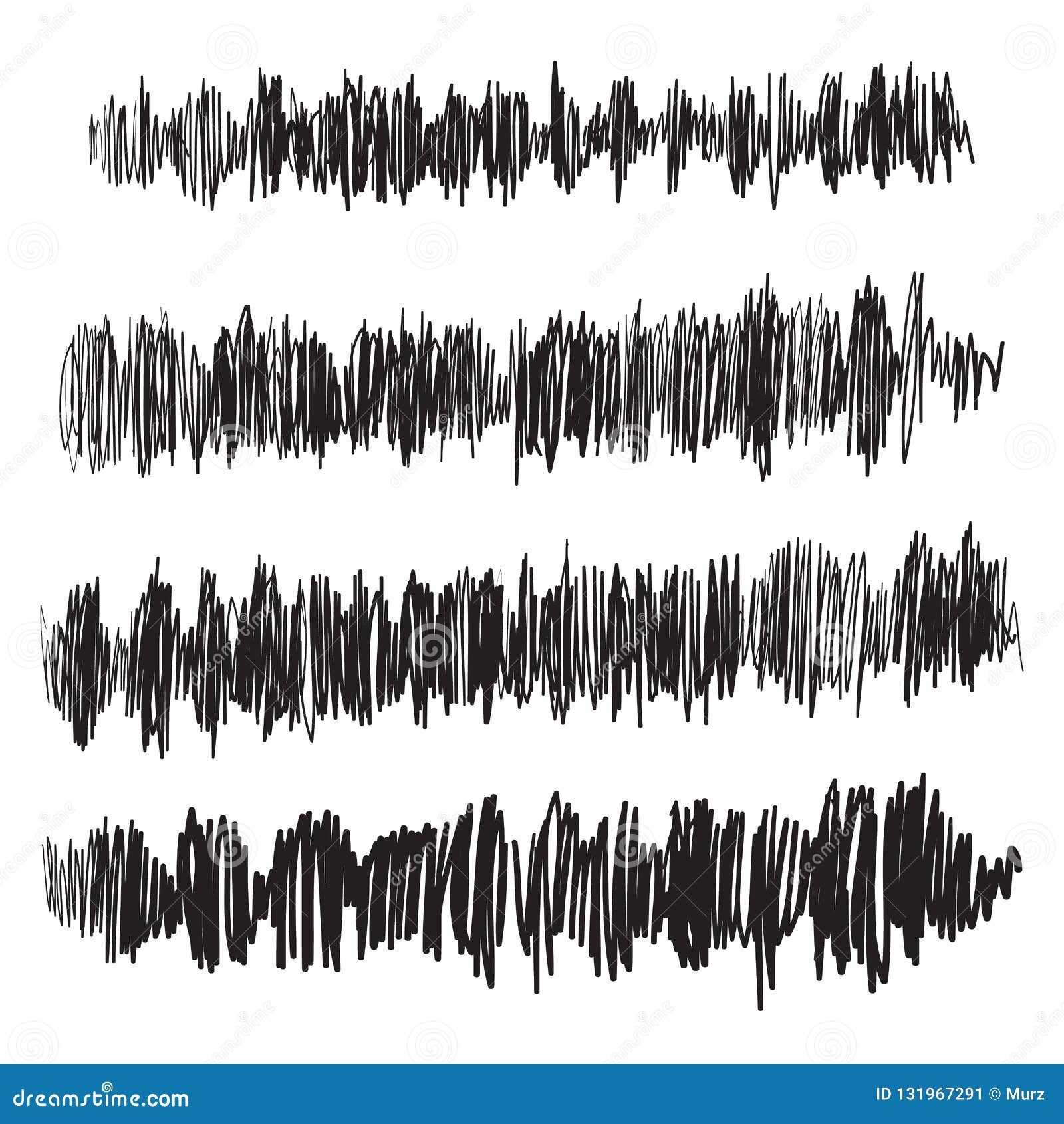 Vector Sound Waves Set. Audio Player Stock Vector - Illustration of ...