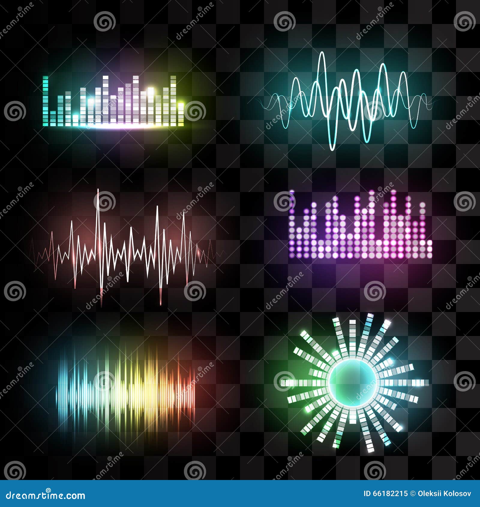 Vector Sound Wave. Processing Circle. Development Process. Buffer ...