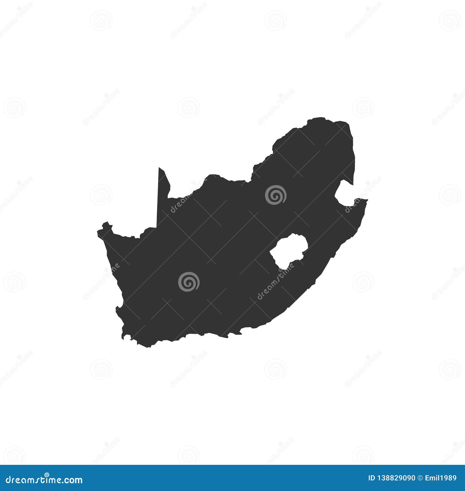 Vector South Africa map stock vector. Illustration of isolated - 138829090