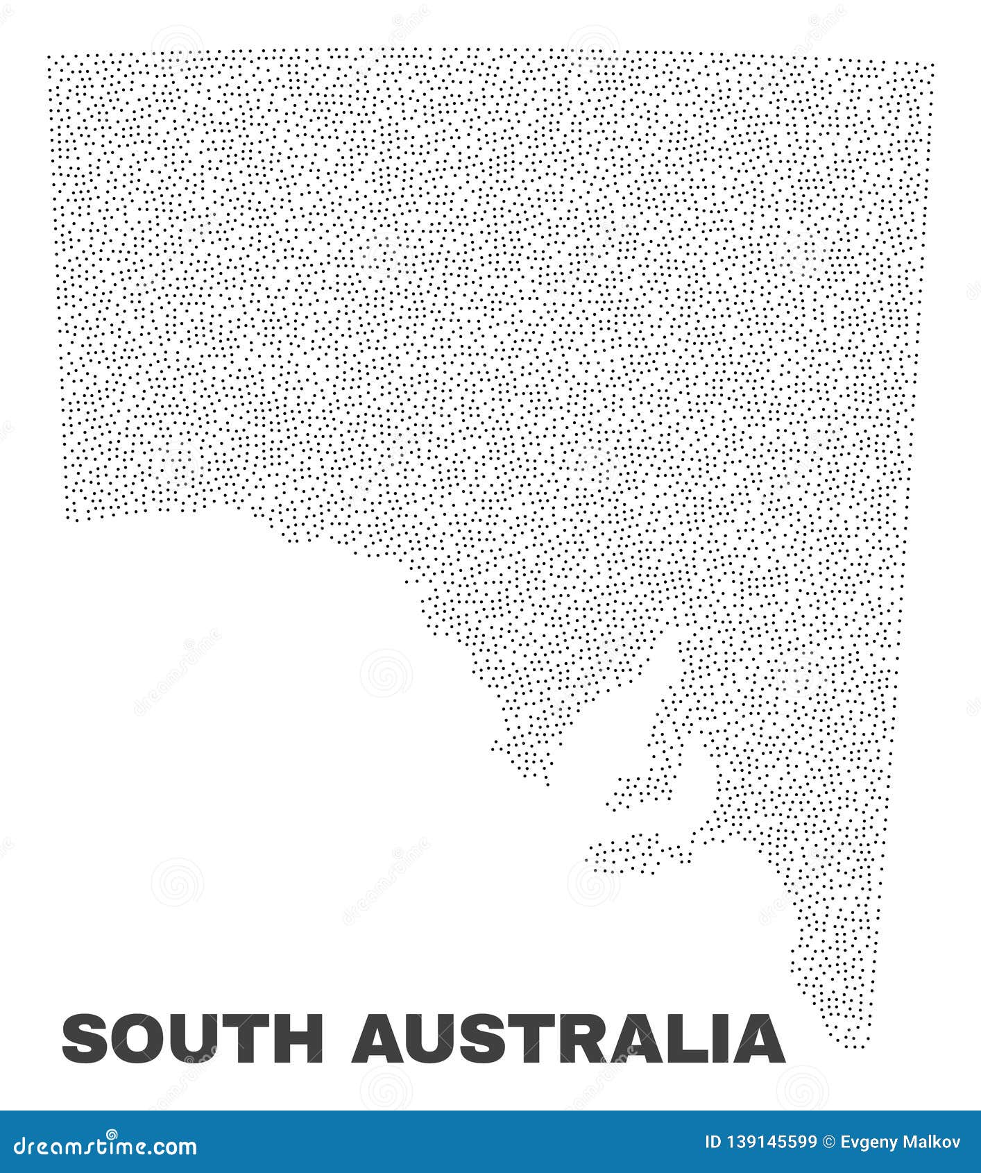 Vector South Australia Map of Points Stock Vector - Illustration of ...