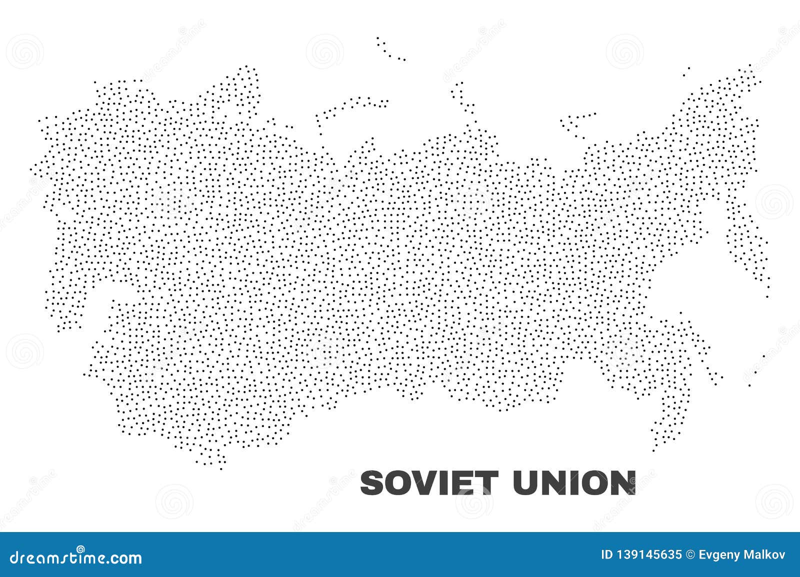 Vector Soviet Union Map of Dots Stock Vector - Illustration of state ...