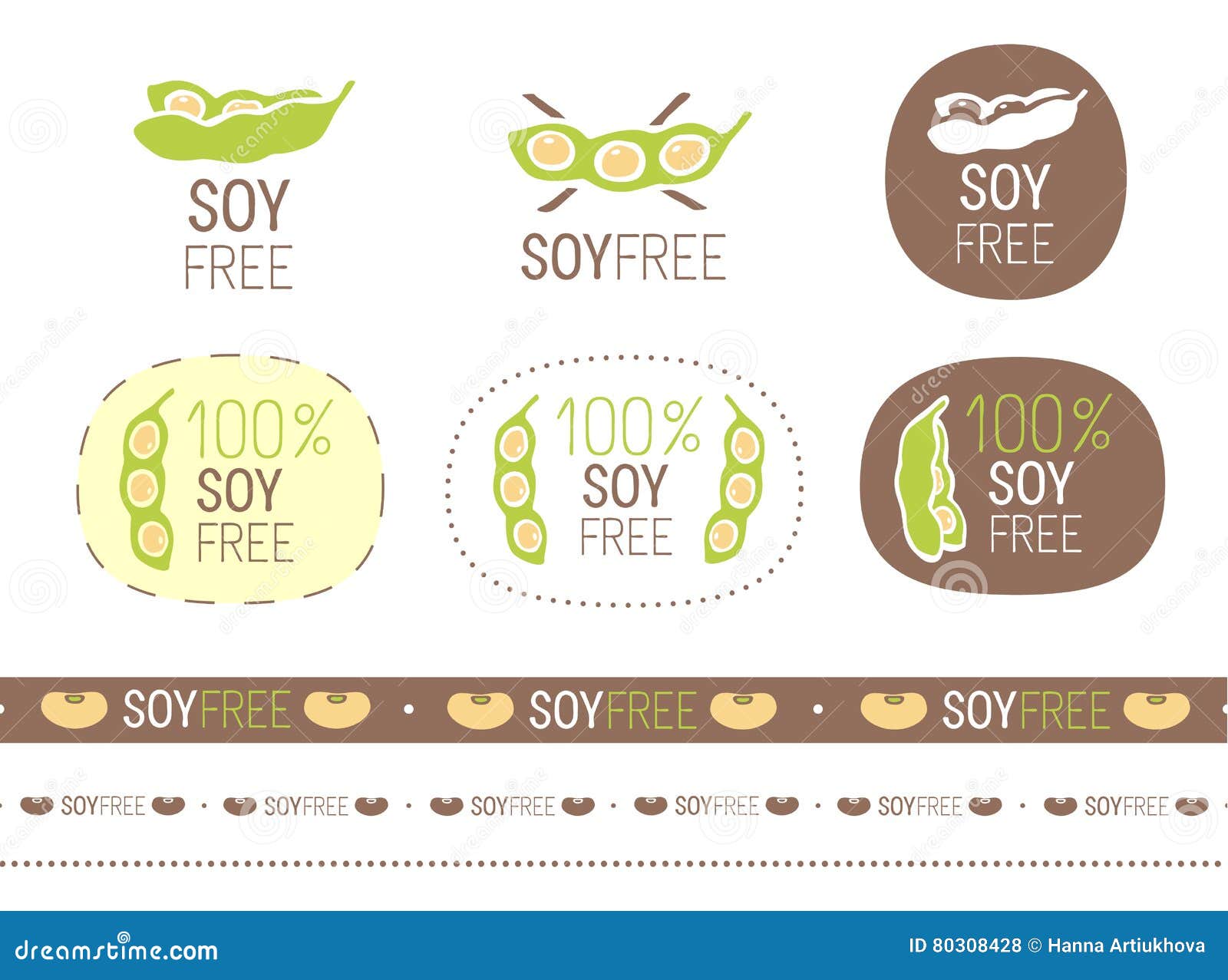 Vector soy free sign set stock illustration. Illustration of badge ...