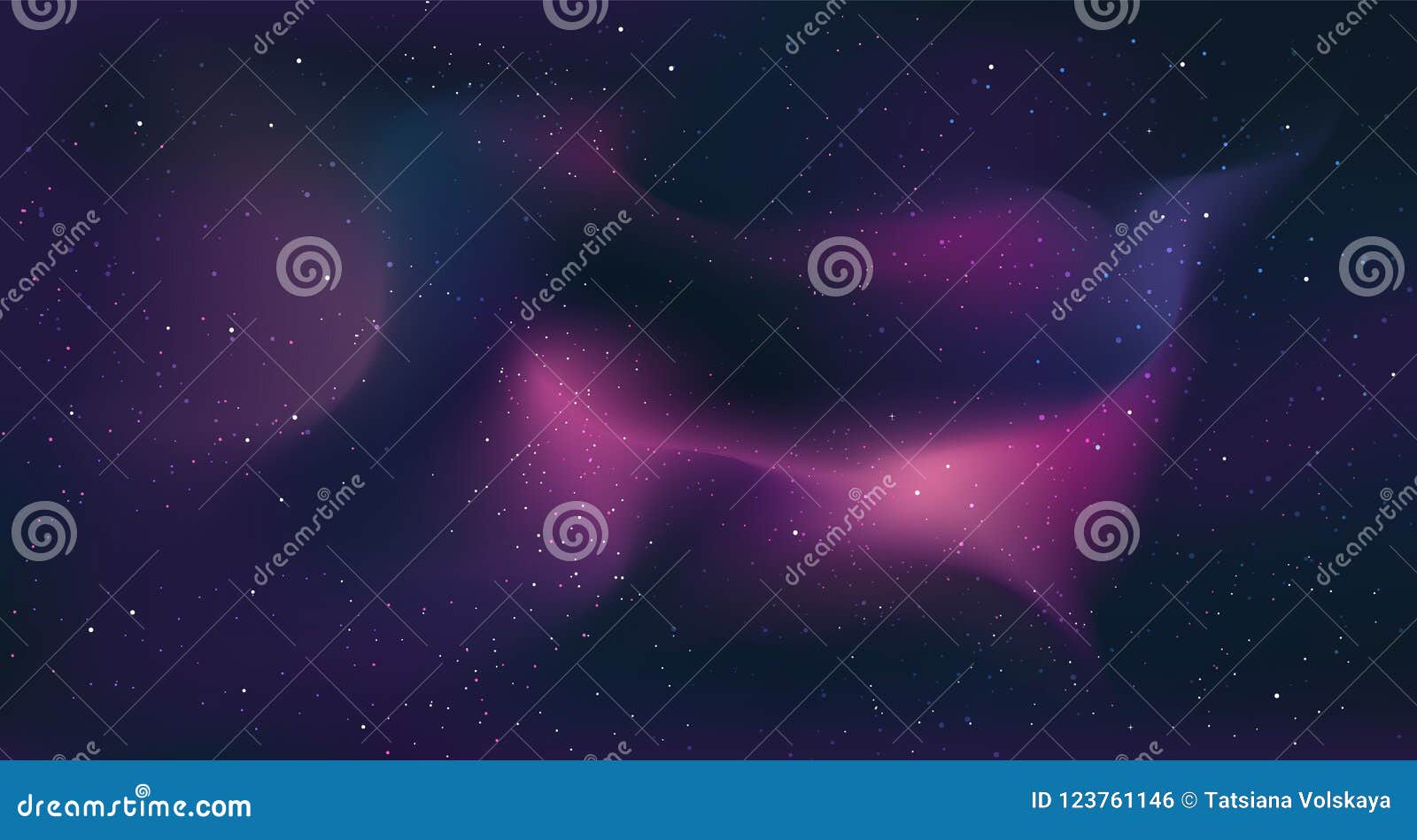 Vector Flat Space Design Background with Small Elements Stock Vector ...