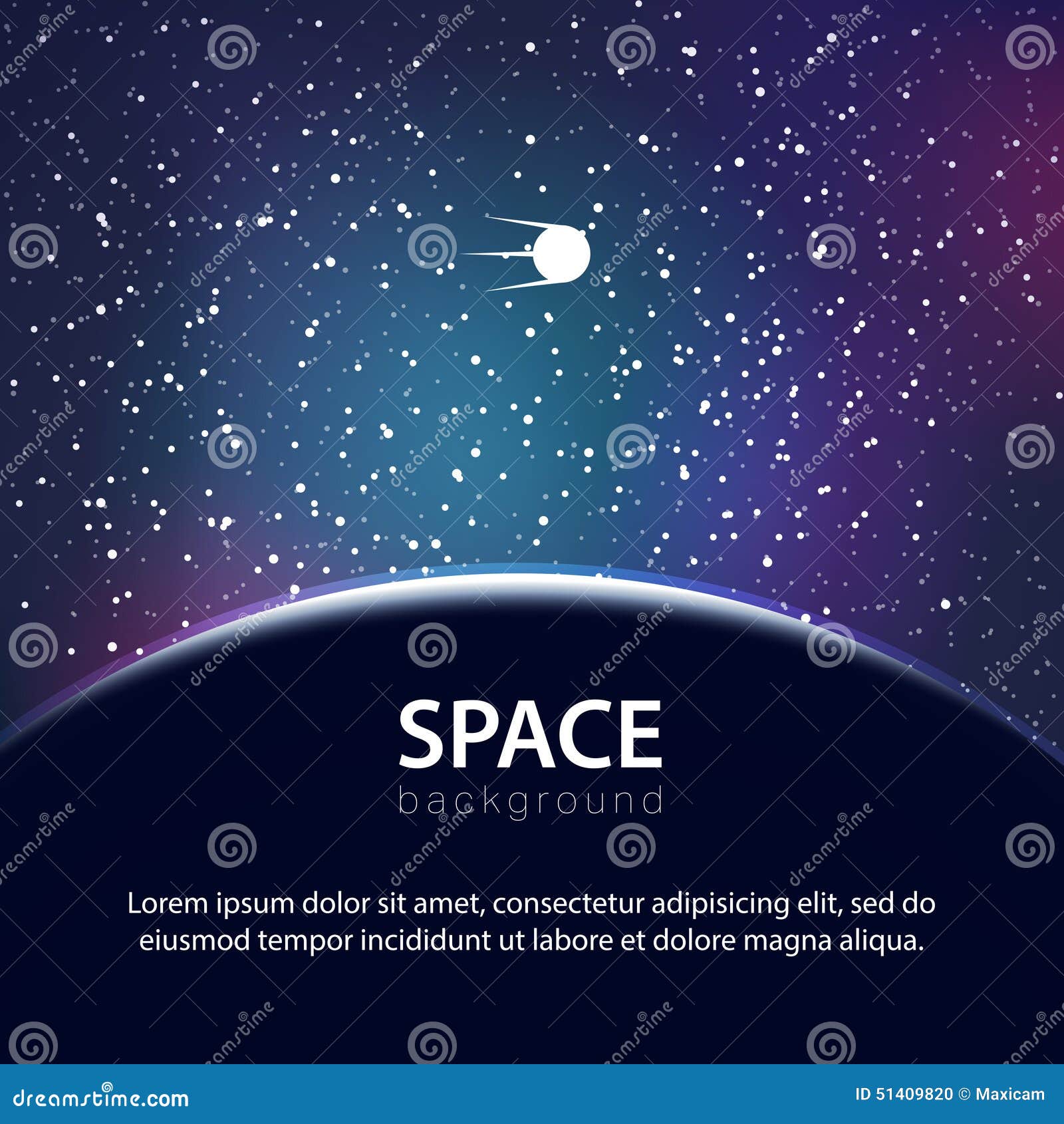 Vector Space Background. Universe Illustration. Star And Space Template ...