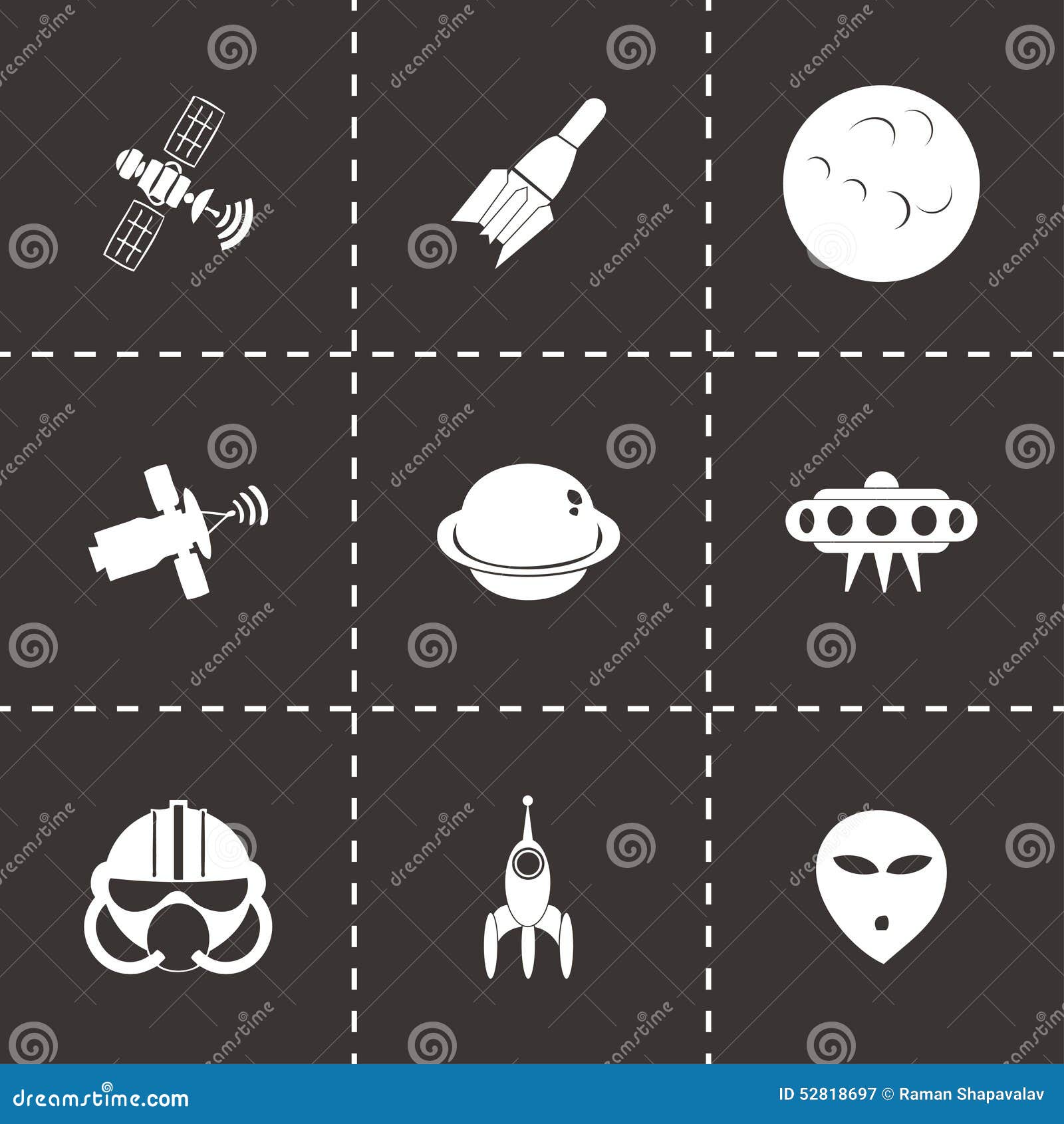 Vector space icon set stock vector. Illustration of abstract - 52818697