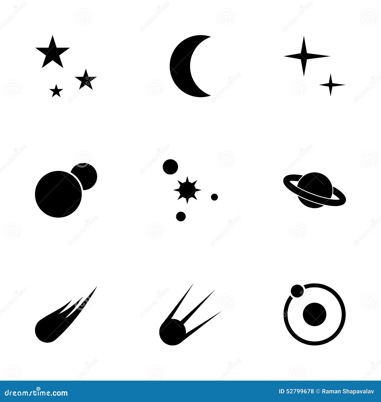 Vector space icon set stock vector. Illustration of element - 52799678