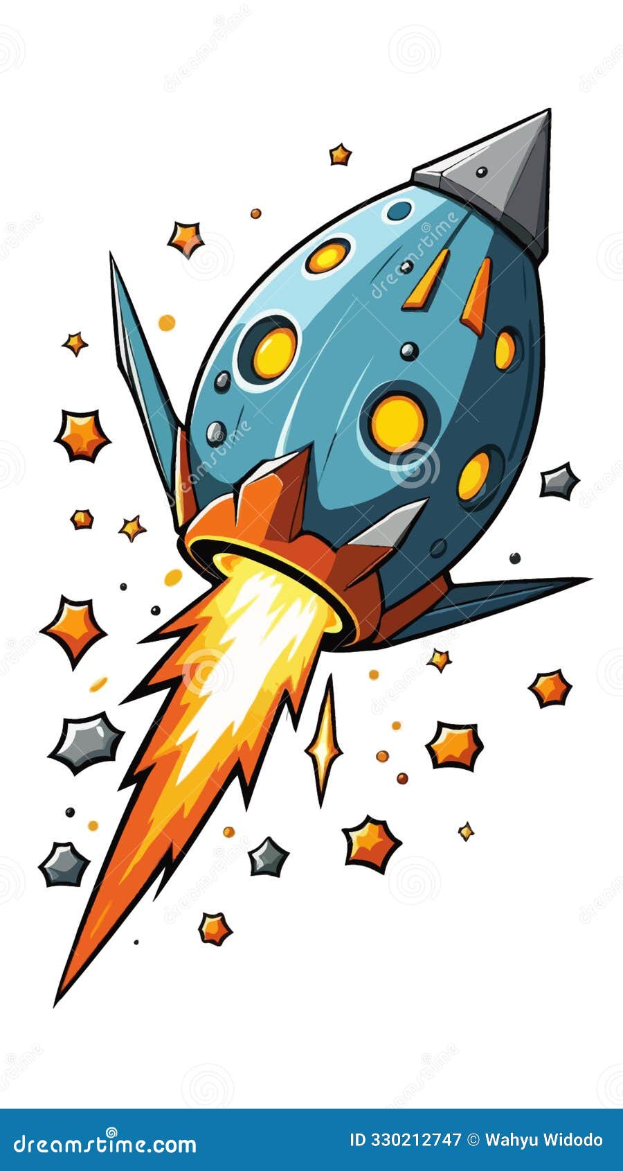 Vector of a Space Ship Rocket Cartoon Drawing Artwork Ai Generated ...