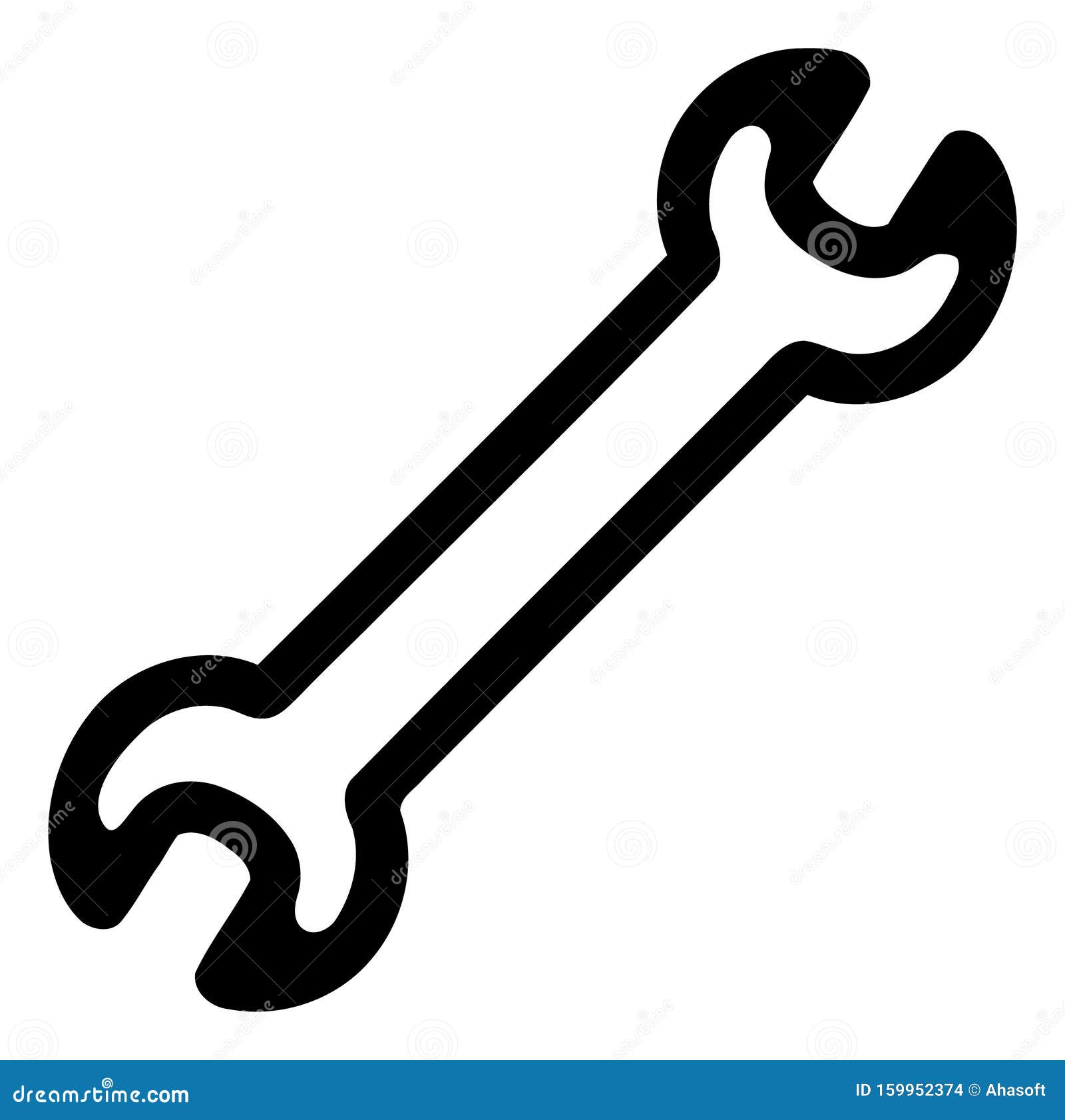 Vector Flat Spanner Icon stock vector. Illustration of flat - 159952374