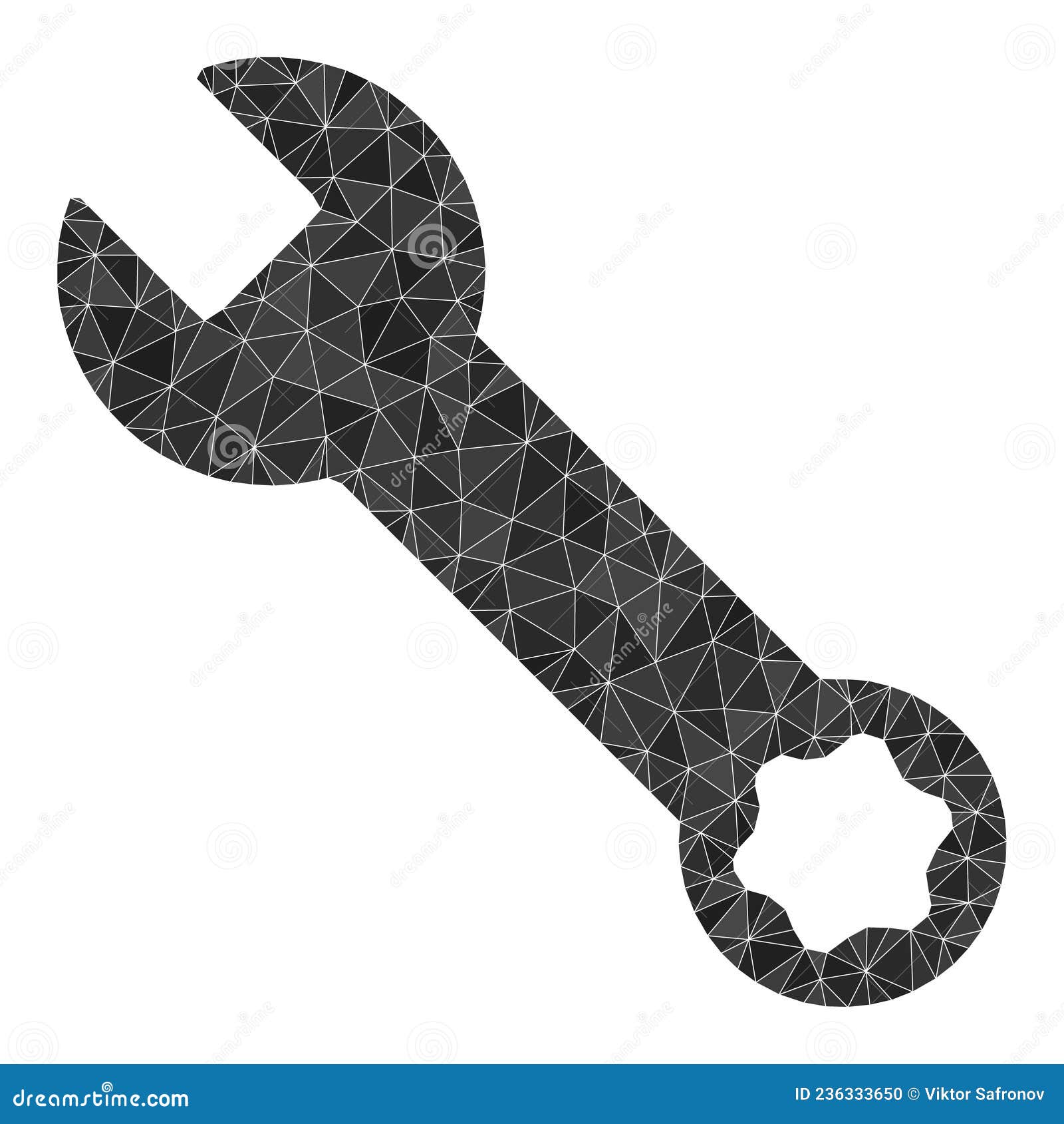 Vector Spanner Polygonal Icon Stock Vector - Illustration of custom ...