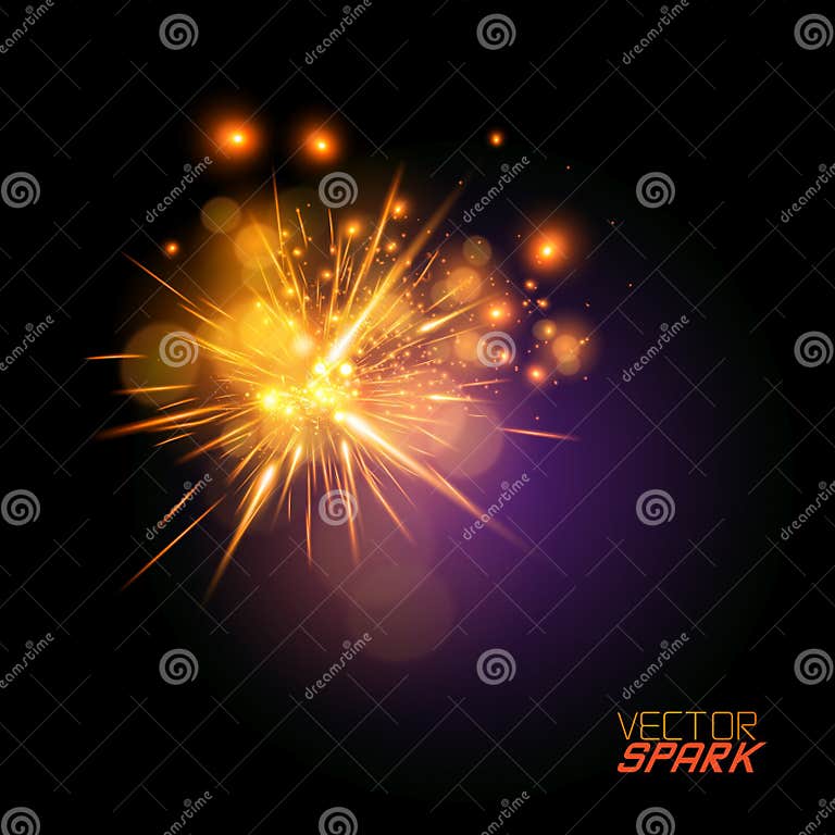 Vector Spark Effect stock vector. Illustration of realistic - 27761304