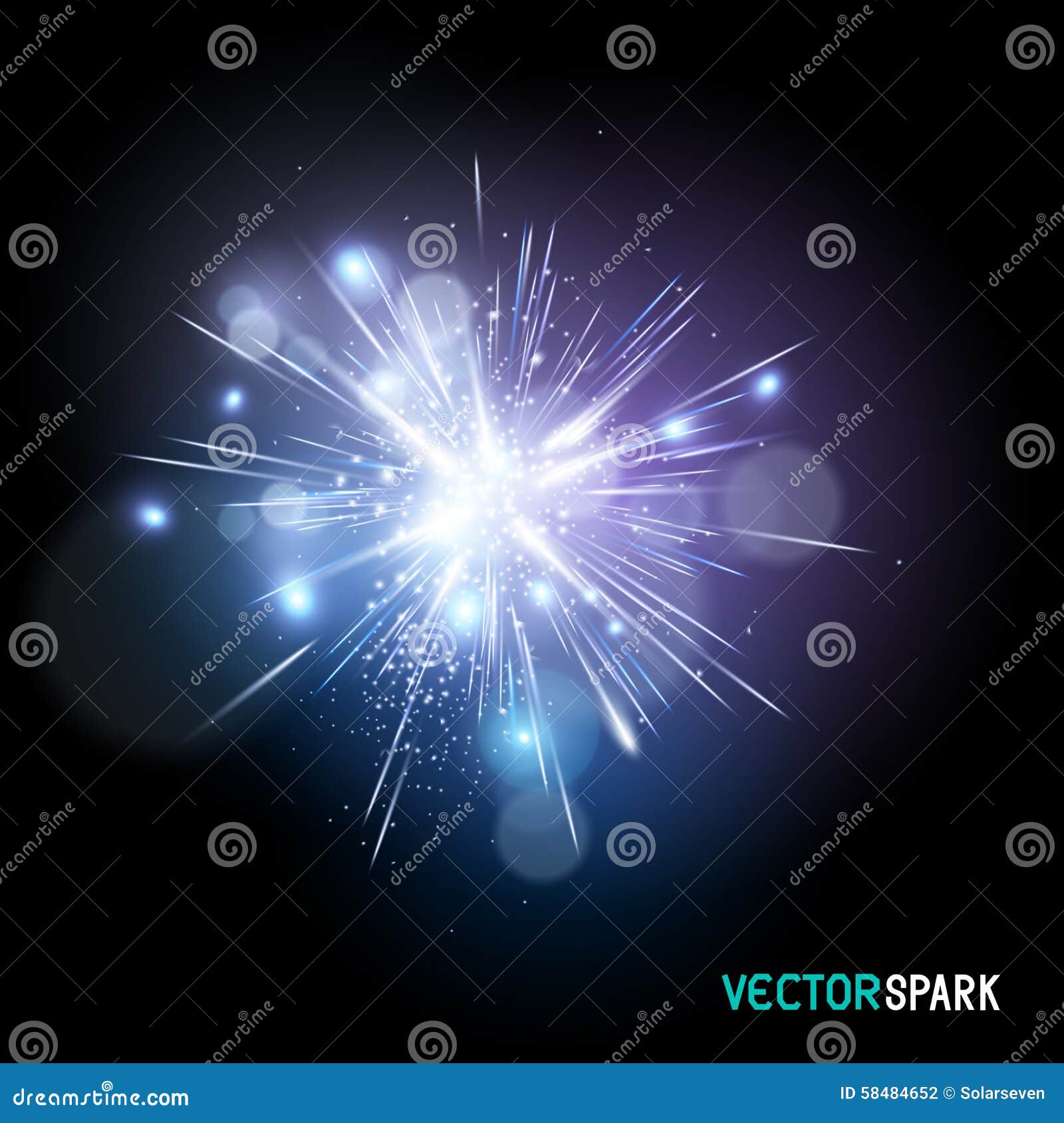 Vector Spark Effect stock vector. Illustration of flame - 58484652