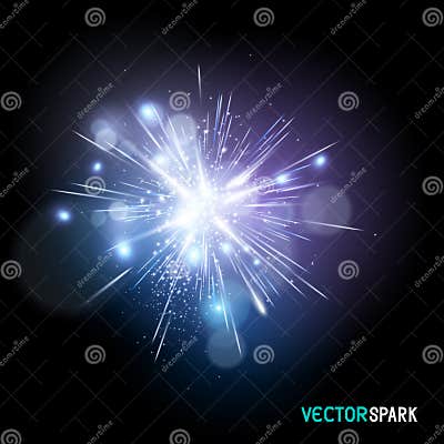 Vector Spark Effect stock vector. Illustration of flame - 58484652