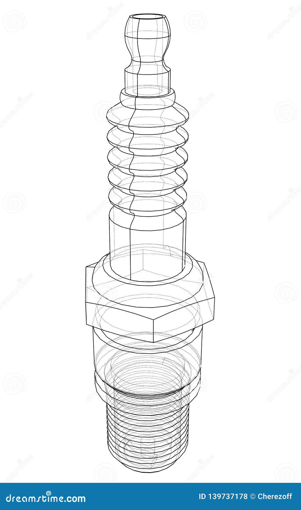 Vector spark plug concept stock vector. Illustration of engine - 139737178