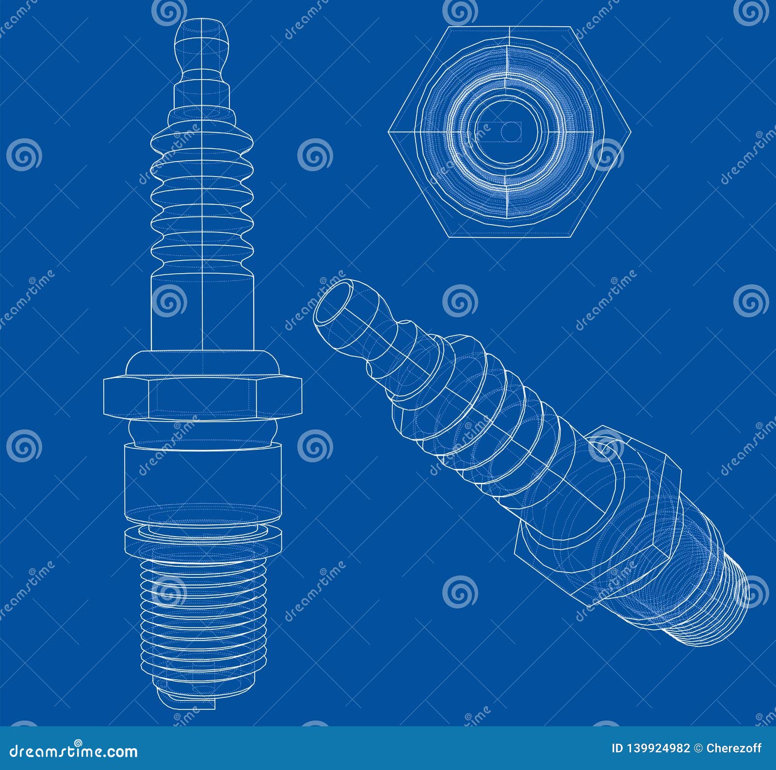 Vector spark plug concept stock vector. Illustration of motor - 139924982
