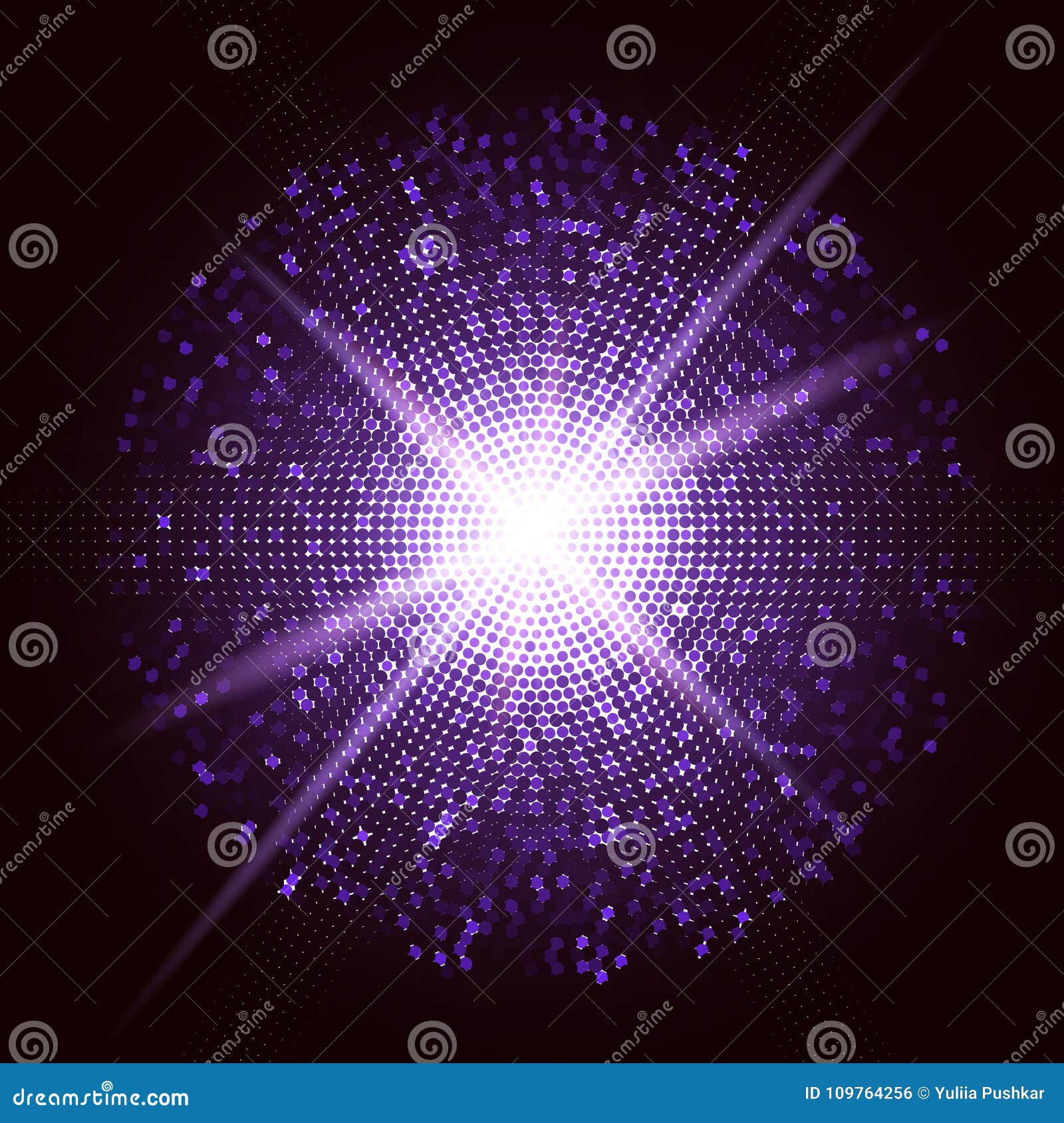 Vector Sparkle. Halftone Exposure Effect Stock Vector - Illustration of ...