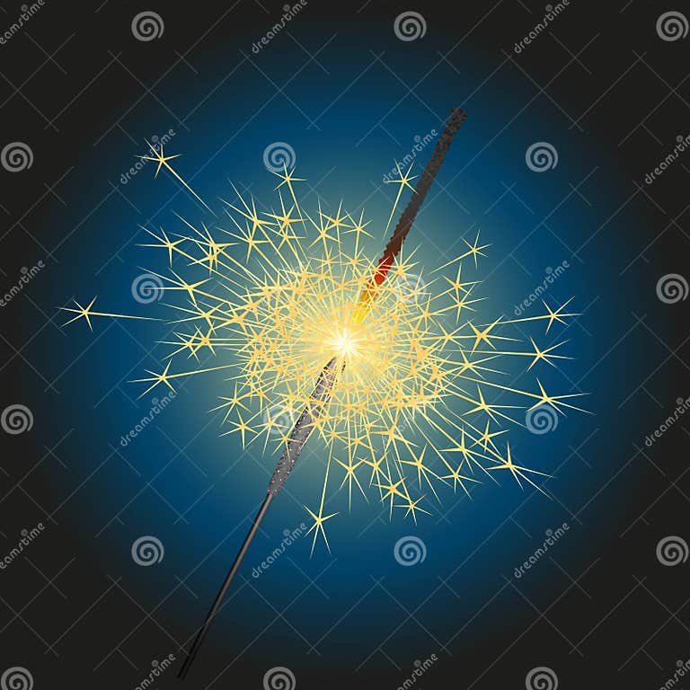 Vector sparkler stock vector. Illustration of drawing - 17482225