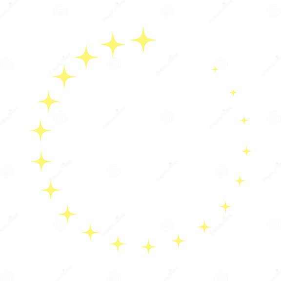 Vector Sparkles in a Circle Shape Stock Illustration - Illustration of ...