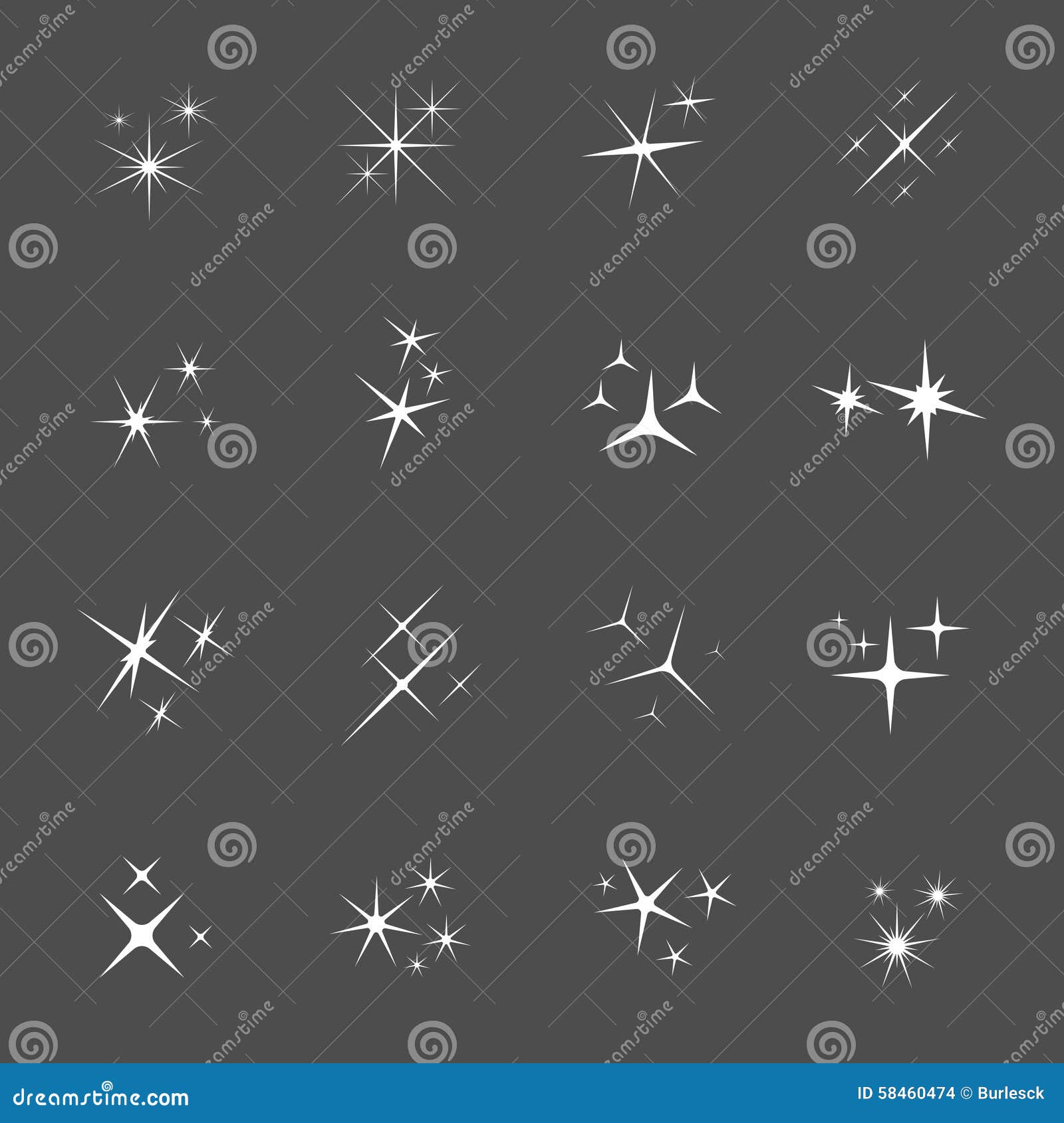 Vector sparkles icon set stock vector. Illustration of decoration ...