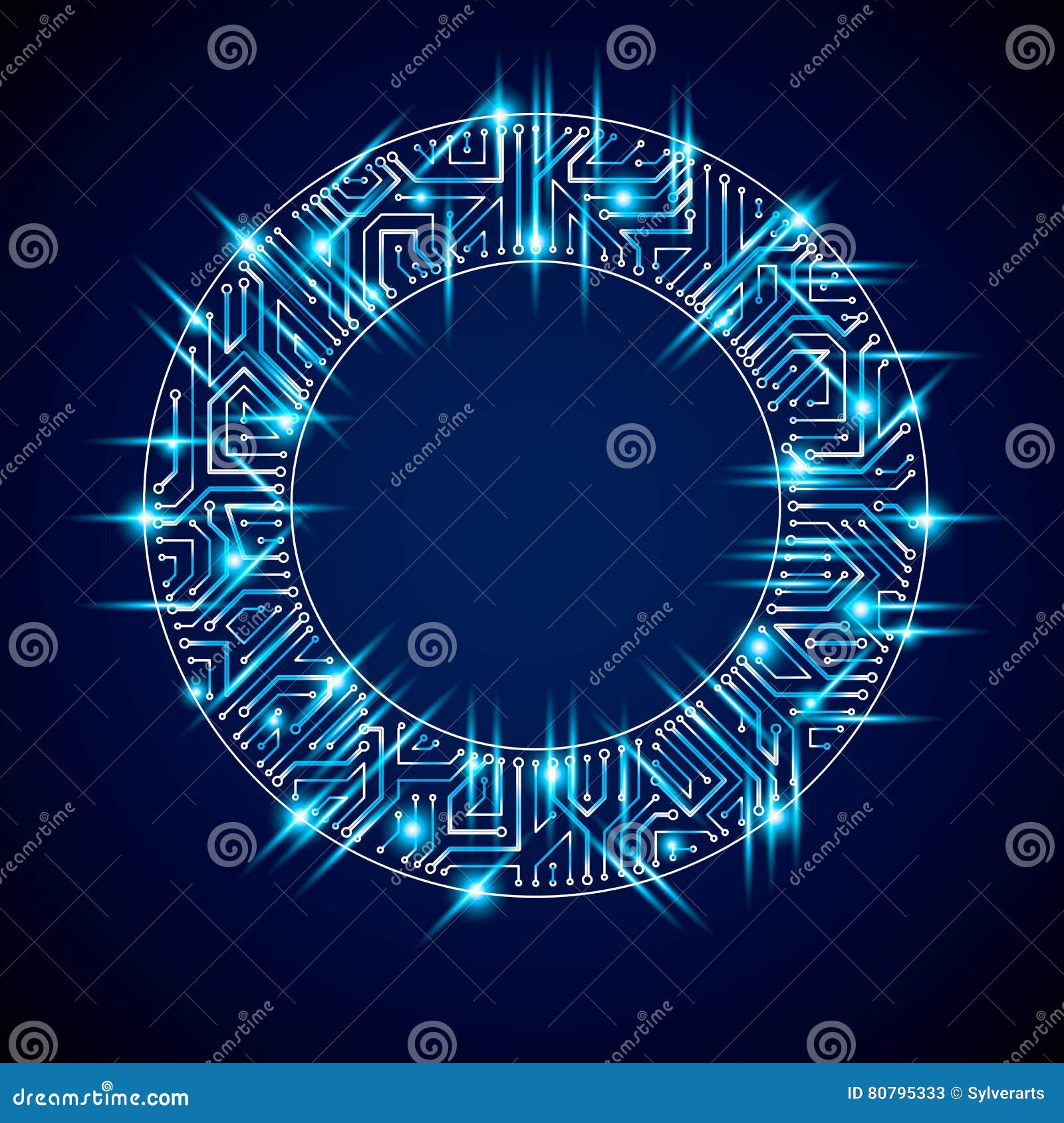 Circle Circuit Logo Cartoon Vector | CartoonDealer.com #134449949