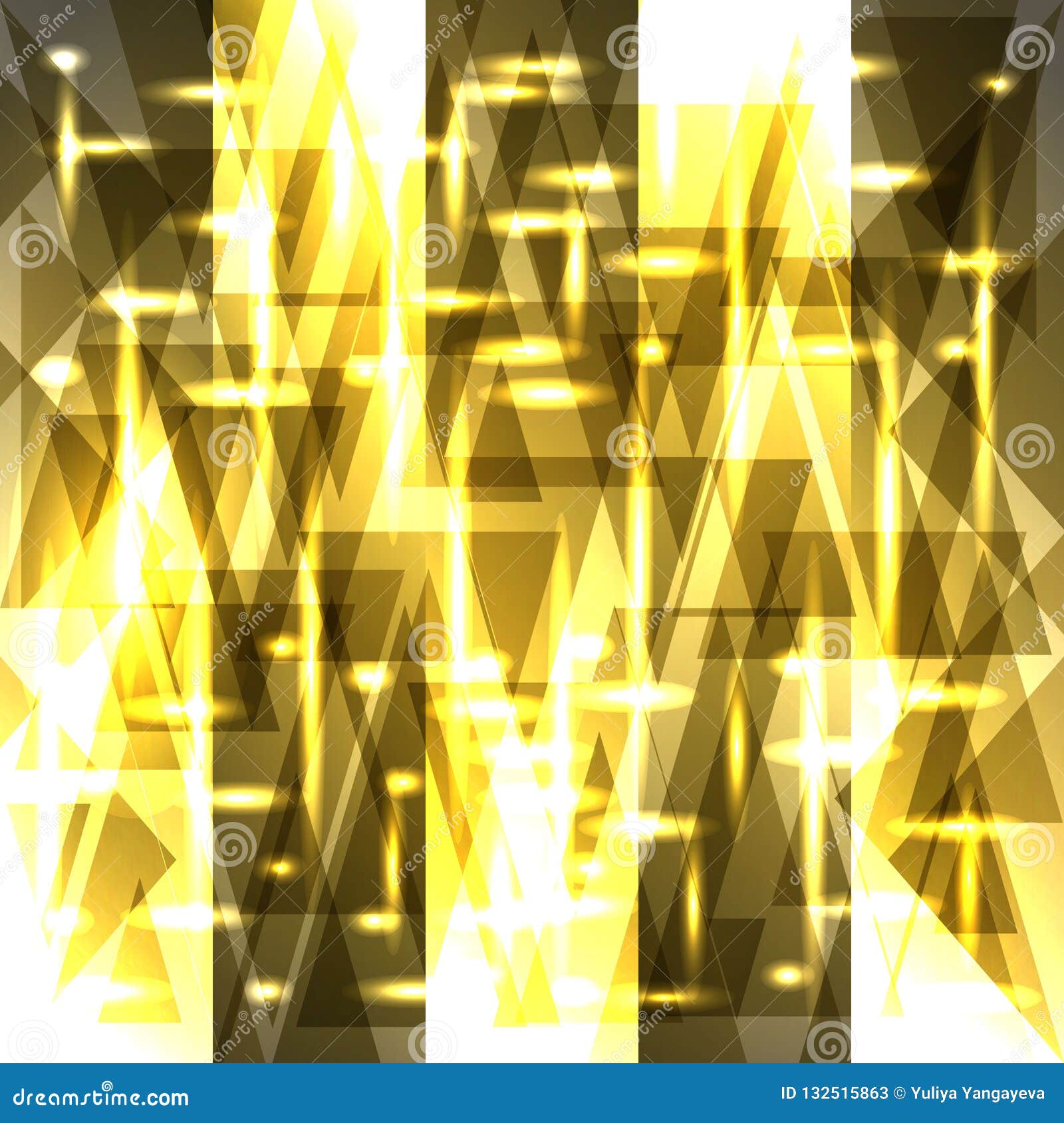 Vector Sparkling Pattern of Light Gold Fragments and Triangles Stock ...
