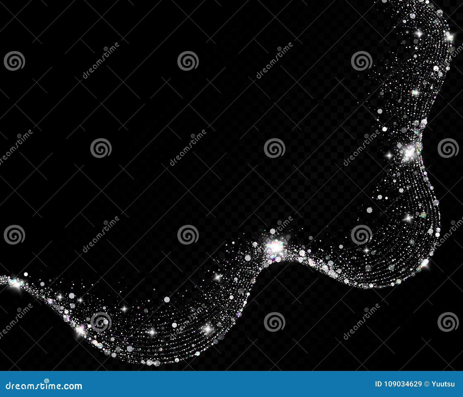 Vector Sparkling Silver Glitter Abstract Wave Stock Vector ...