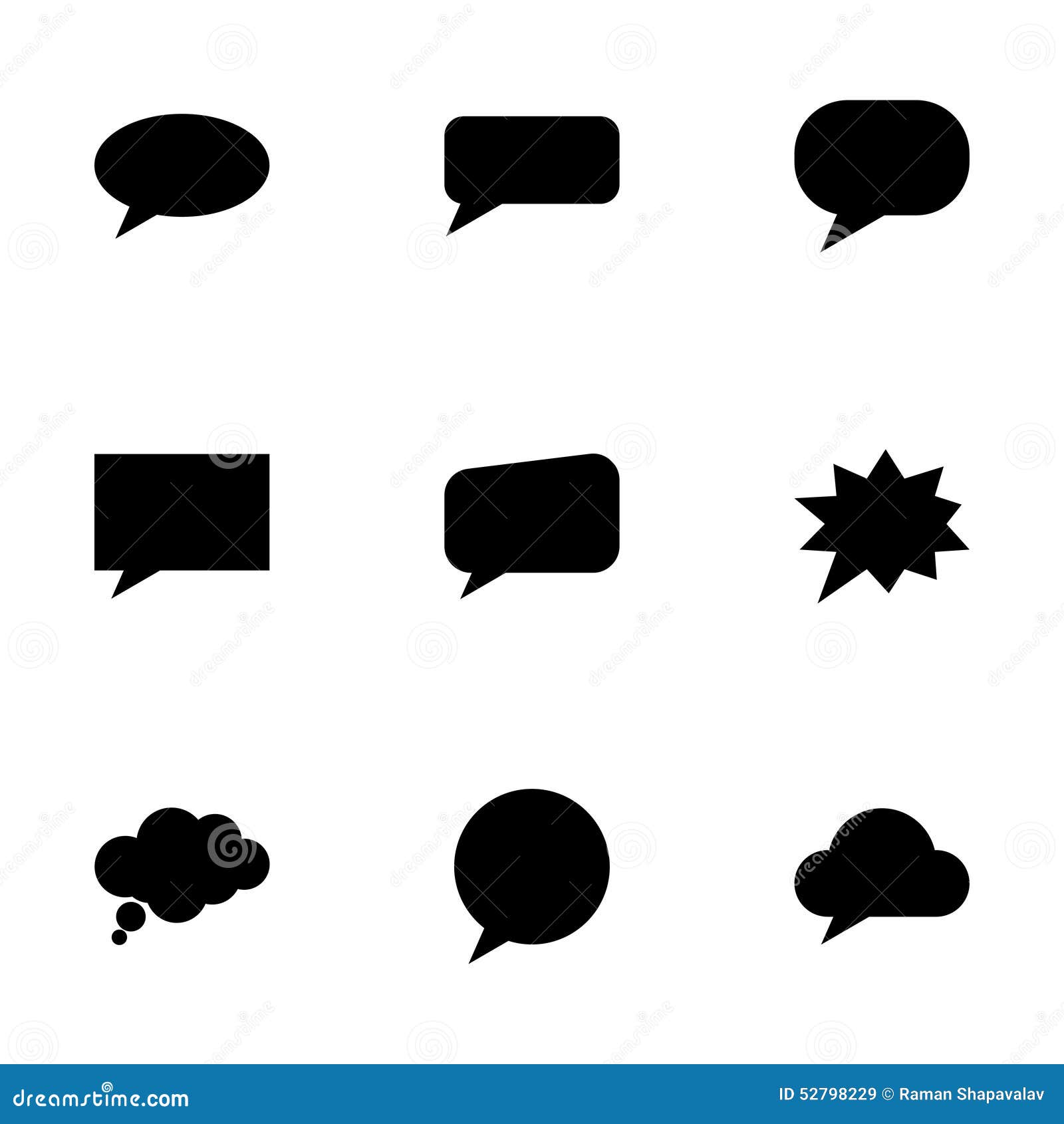 White Bubbles Icon Set Stock Illustrations – 12,259 White Bubbles Icon ...