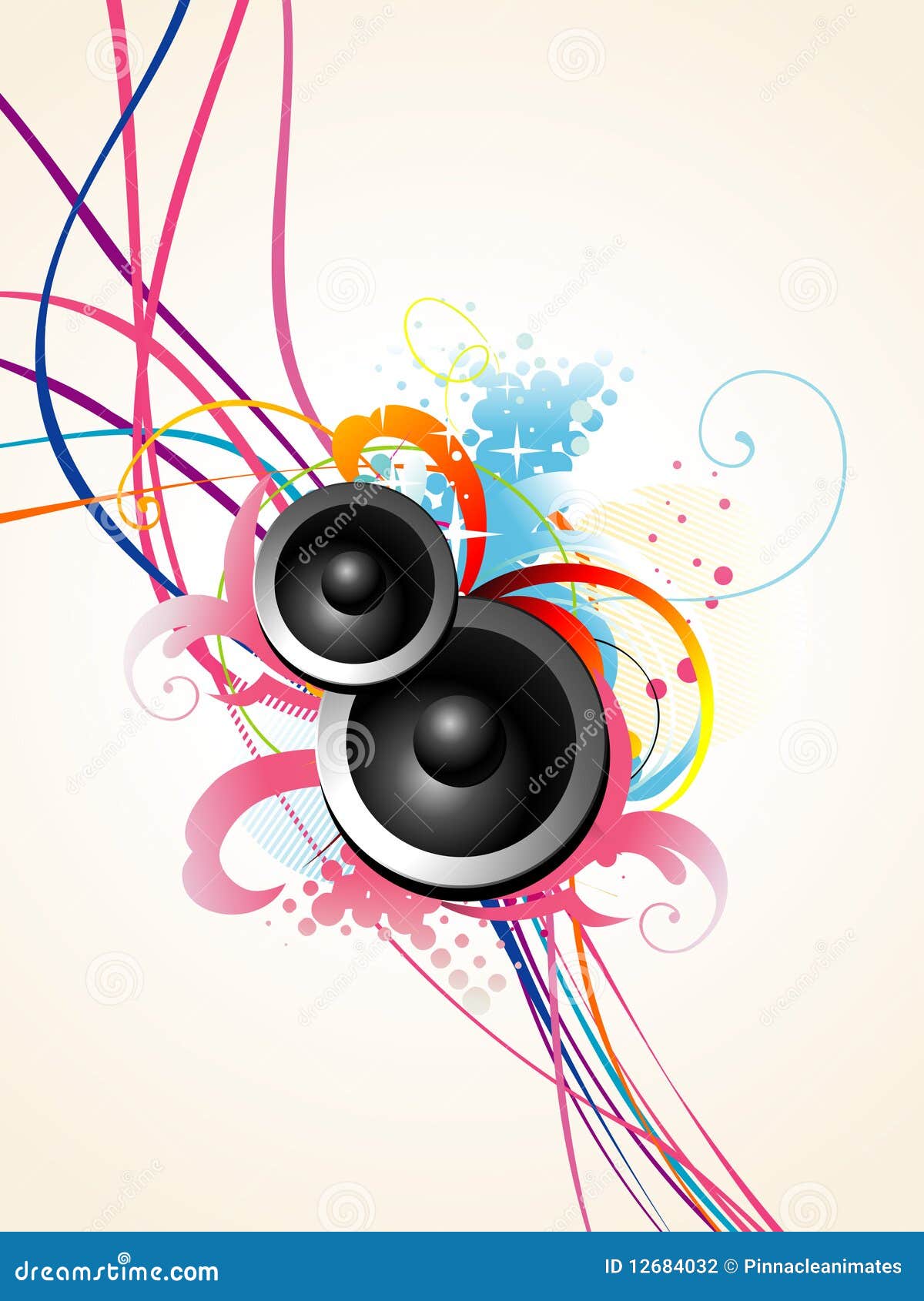 Vector speaker art stock vector. Illustration of beautiful - 12684032
