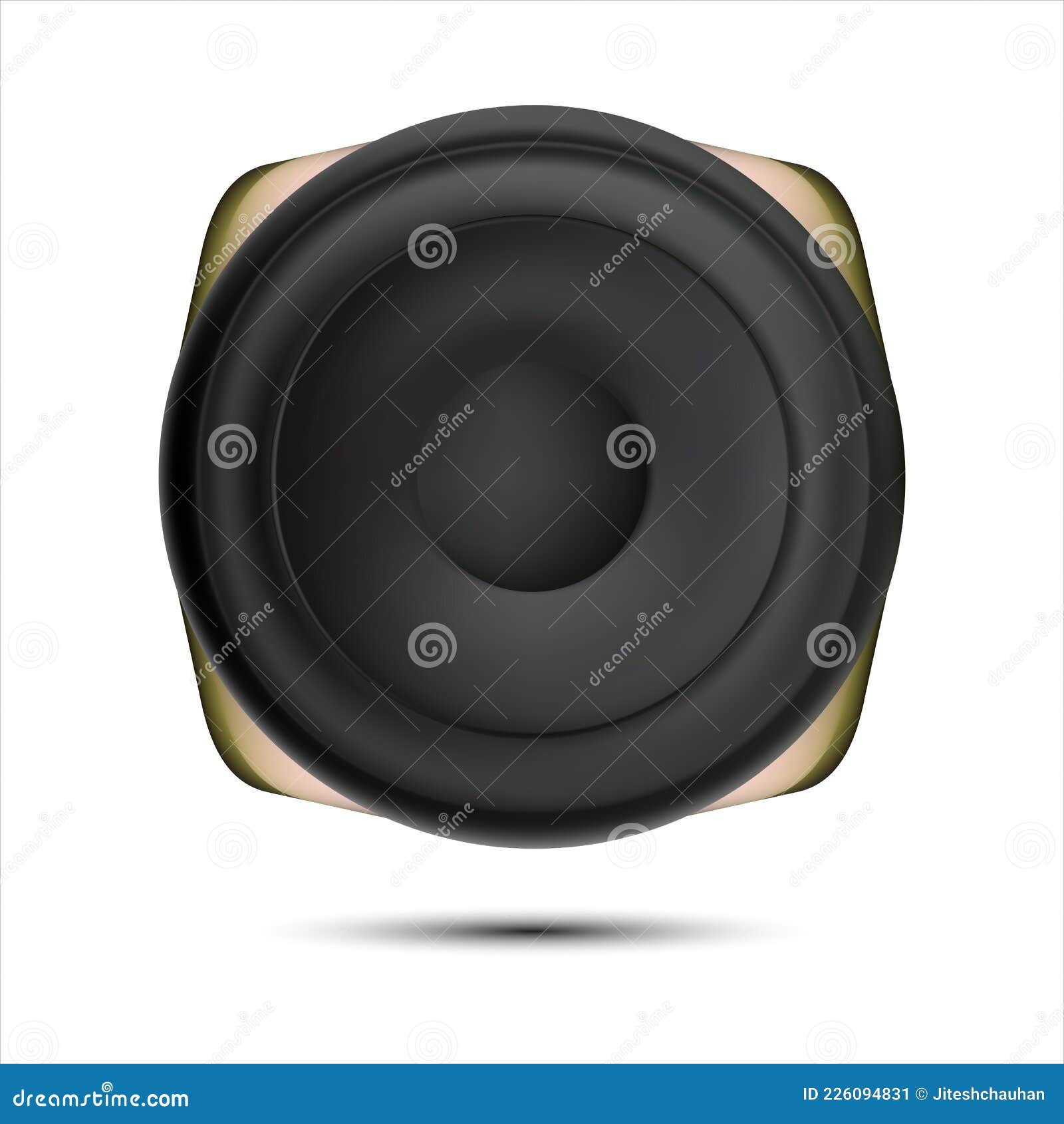 Vector Speaker Illustration High-bass Speaker Created with Gradient ...